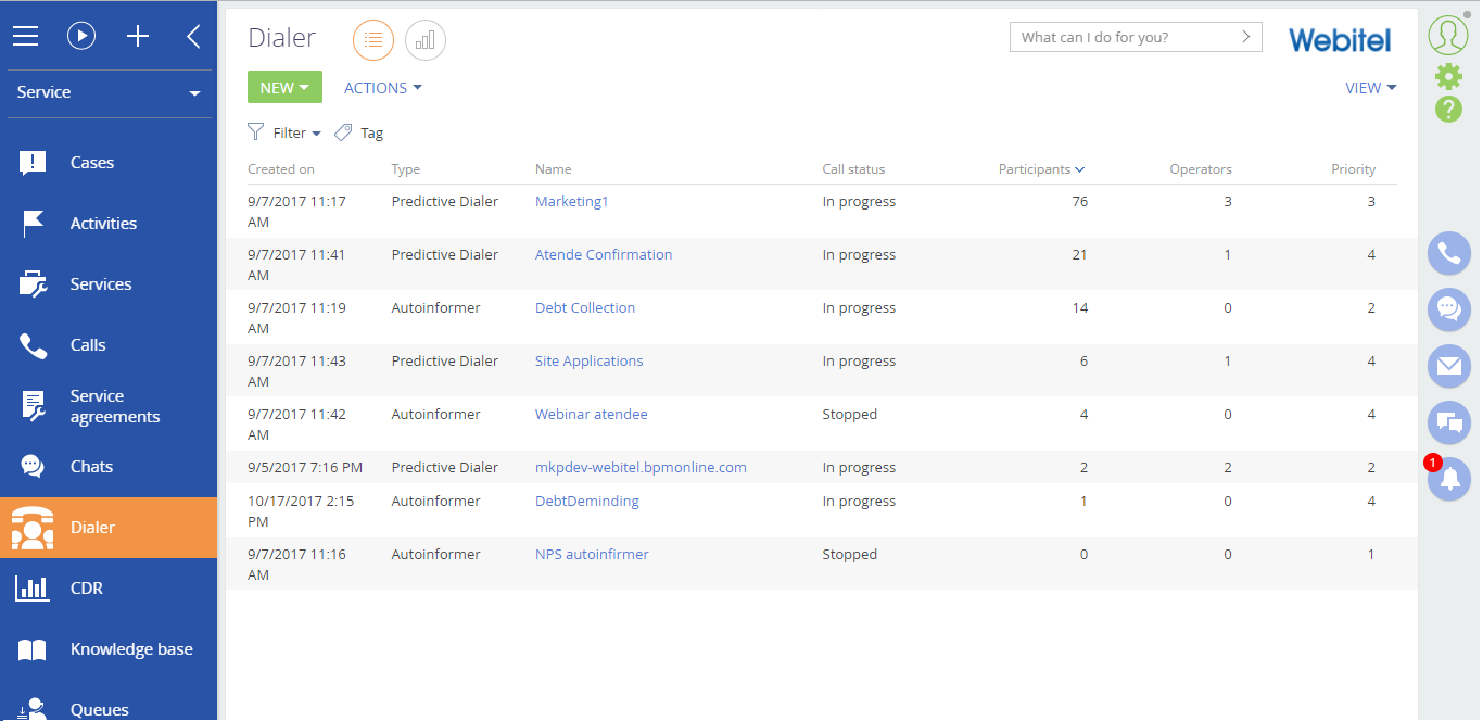 Webitel telemarketing for Creatio | Creatio Marketplace