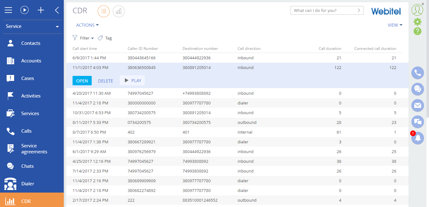 Webitel telemarketing for Creatio | Creatio Marketplace