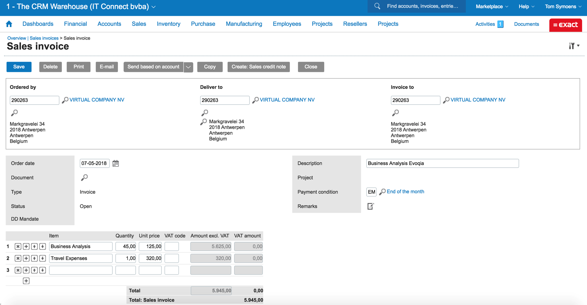 Exact connector for Creatio | Creatio Marketplace