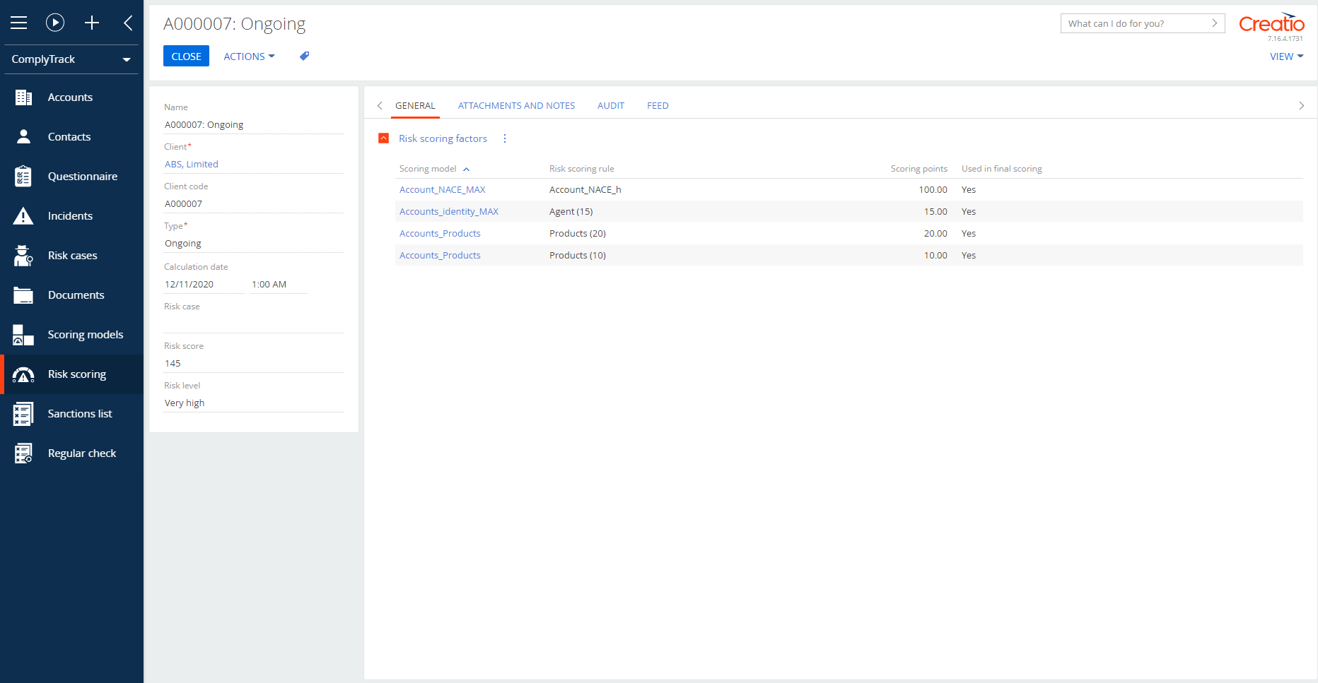 ComplyTrack for Creatio | Creatio Marketplace