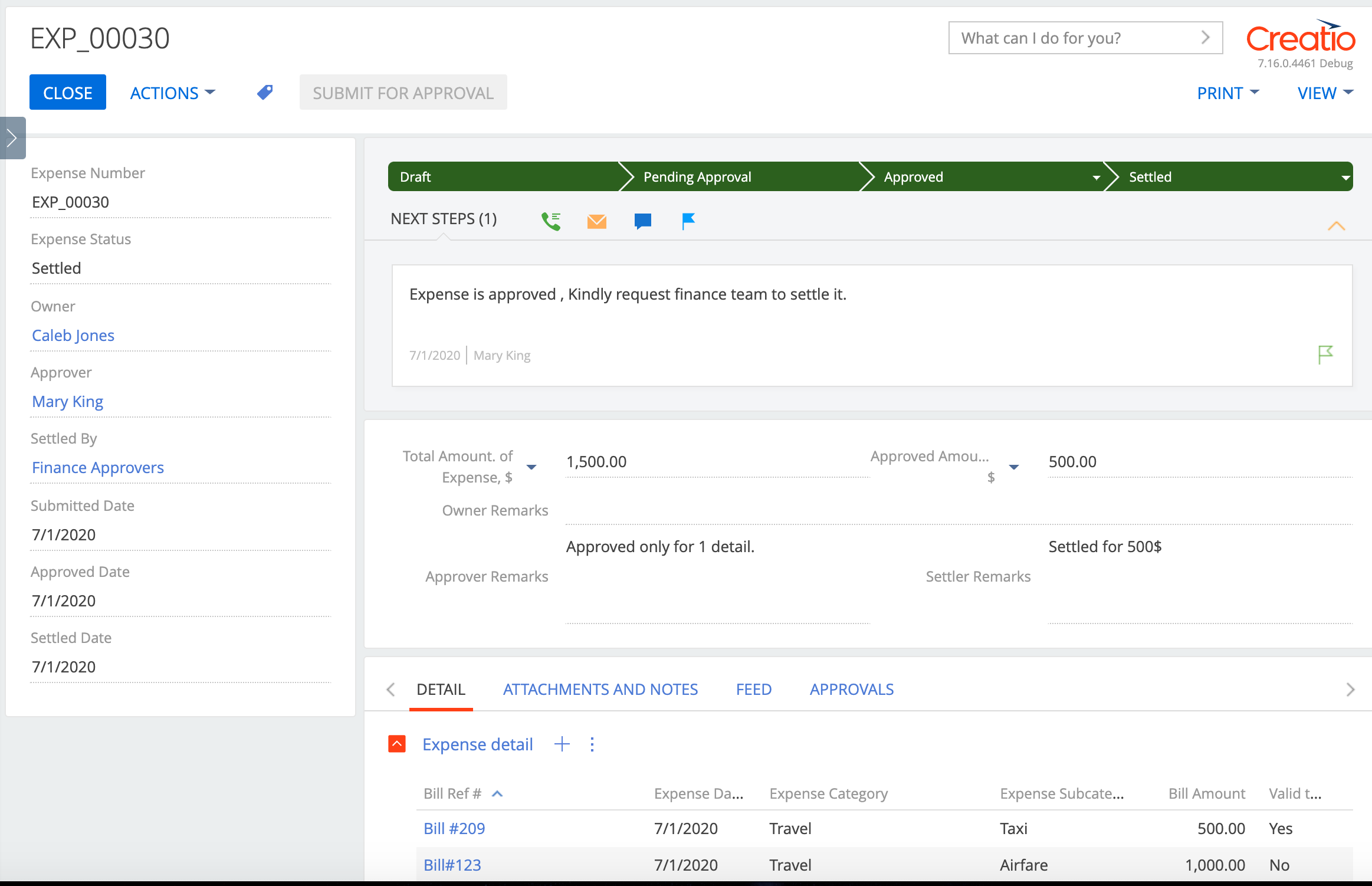 Expense management for Creatio | Creatio Marketplace