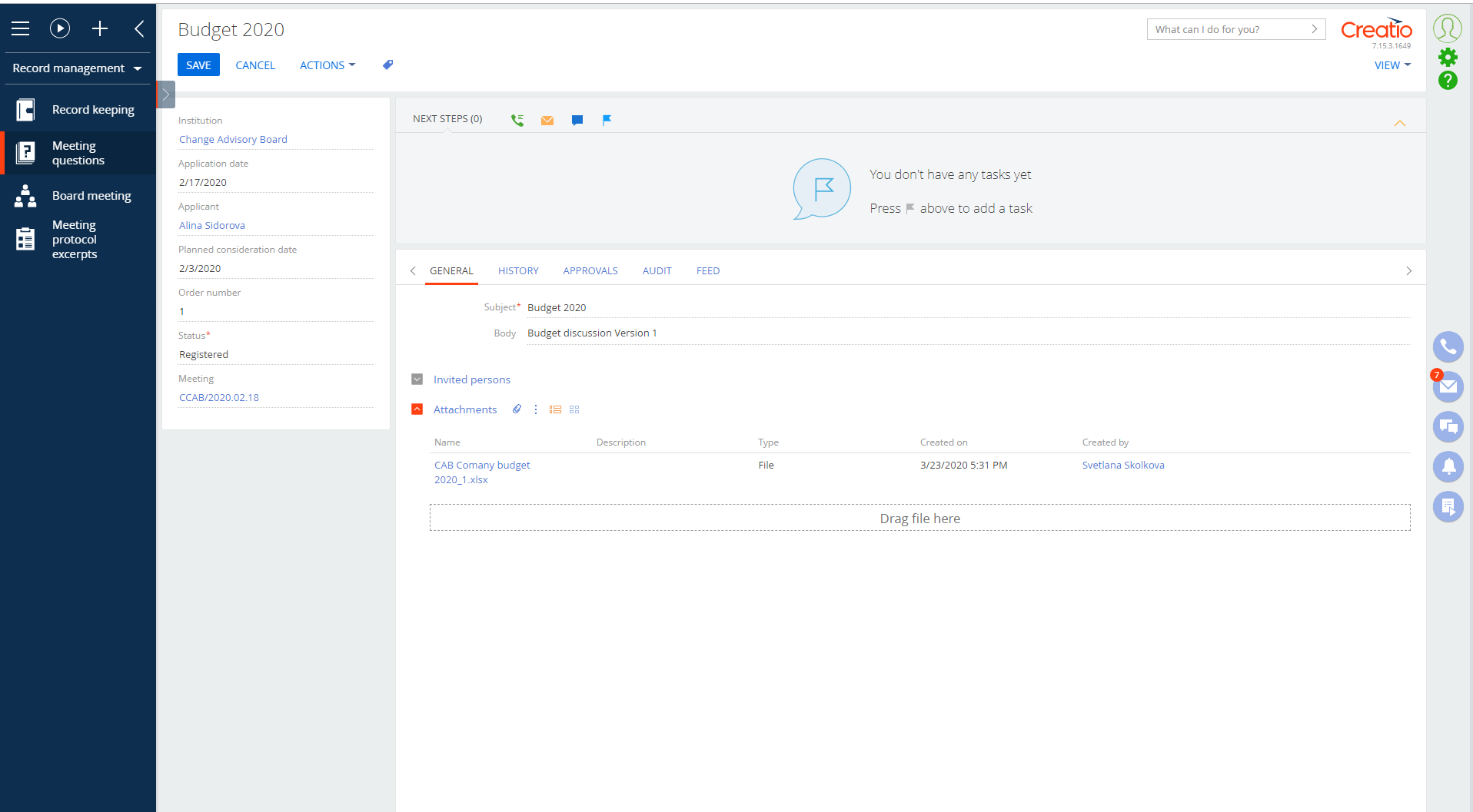 DocFlow Collegial for Creatio | Creatio Marketplace