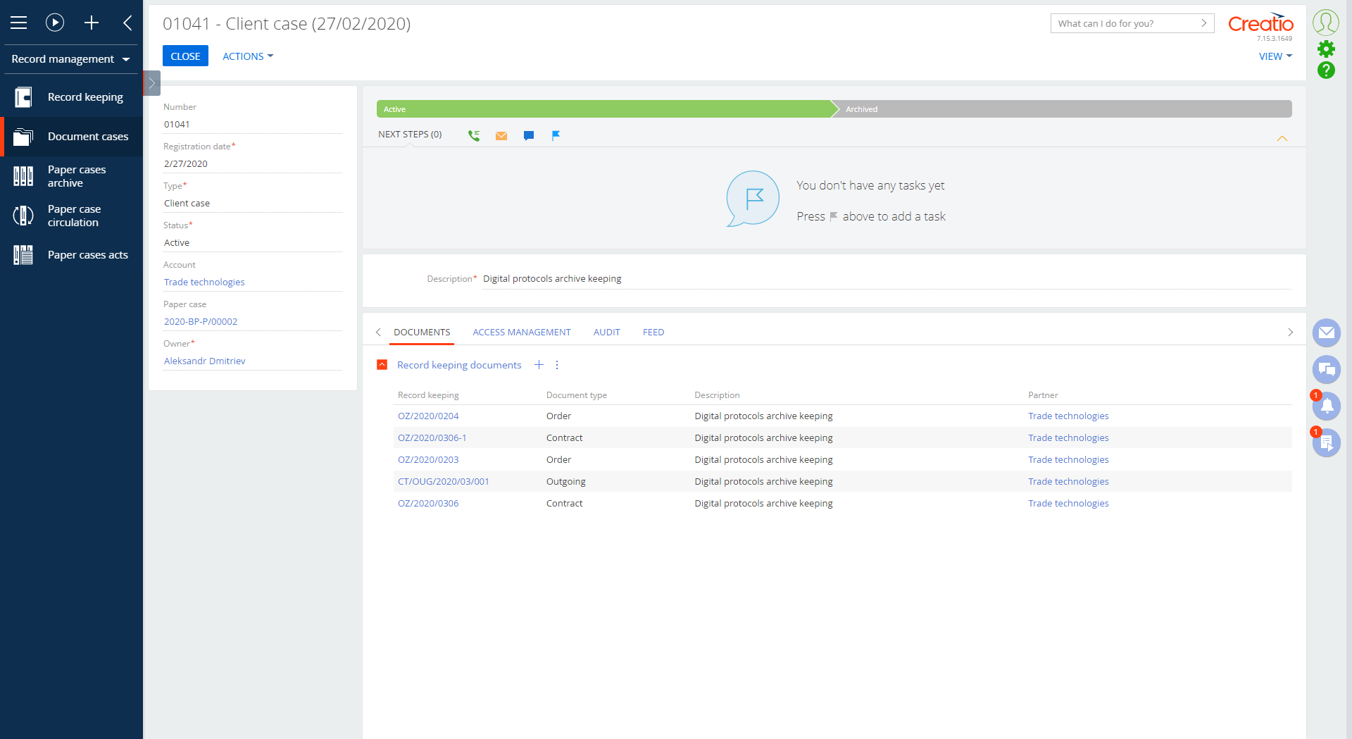 DocFlow for Creatio | Creatio Marketplace