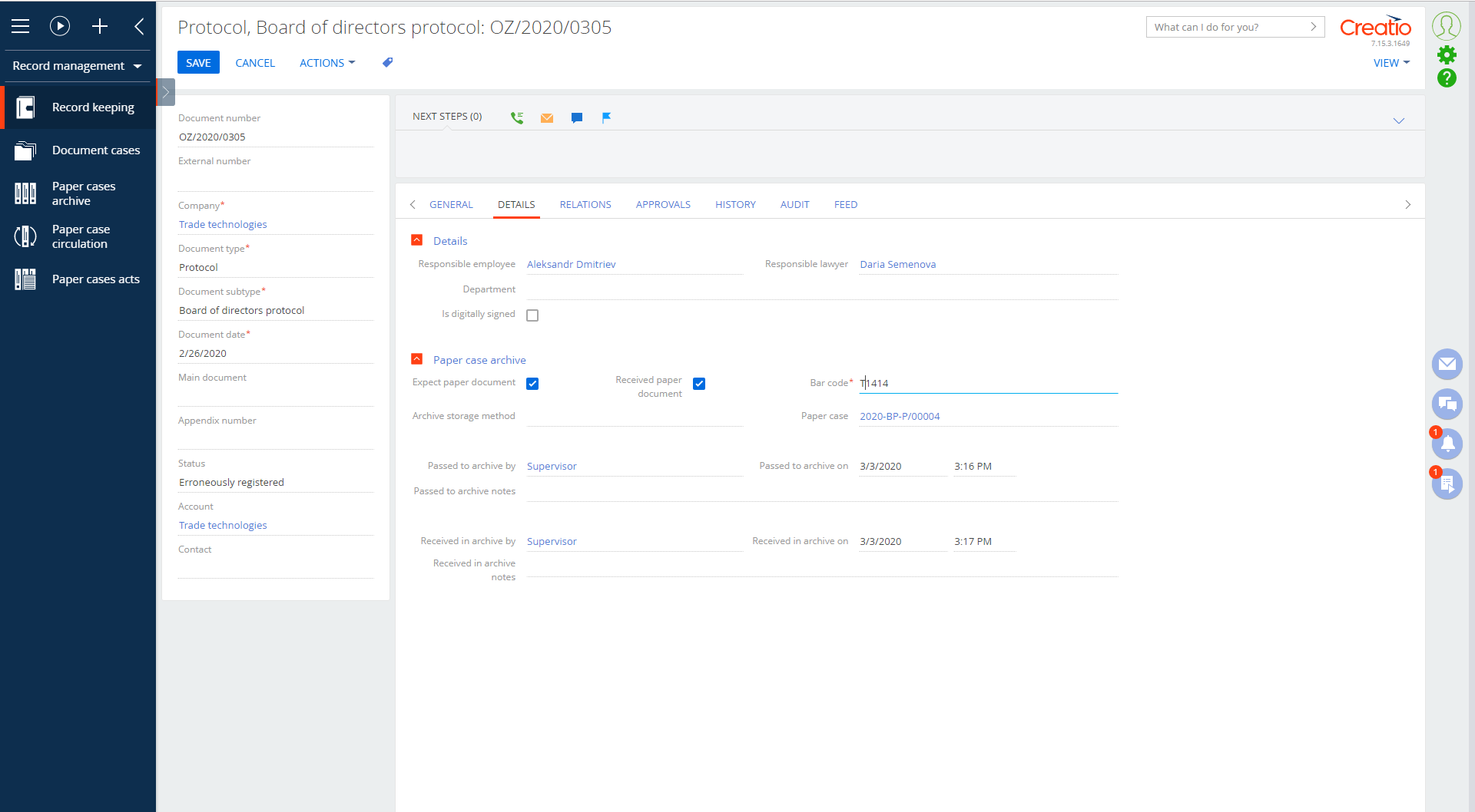 DocFlow for Creatio | Creatio Marketplace