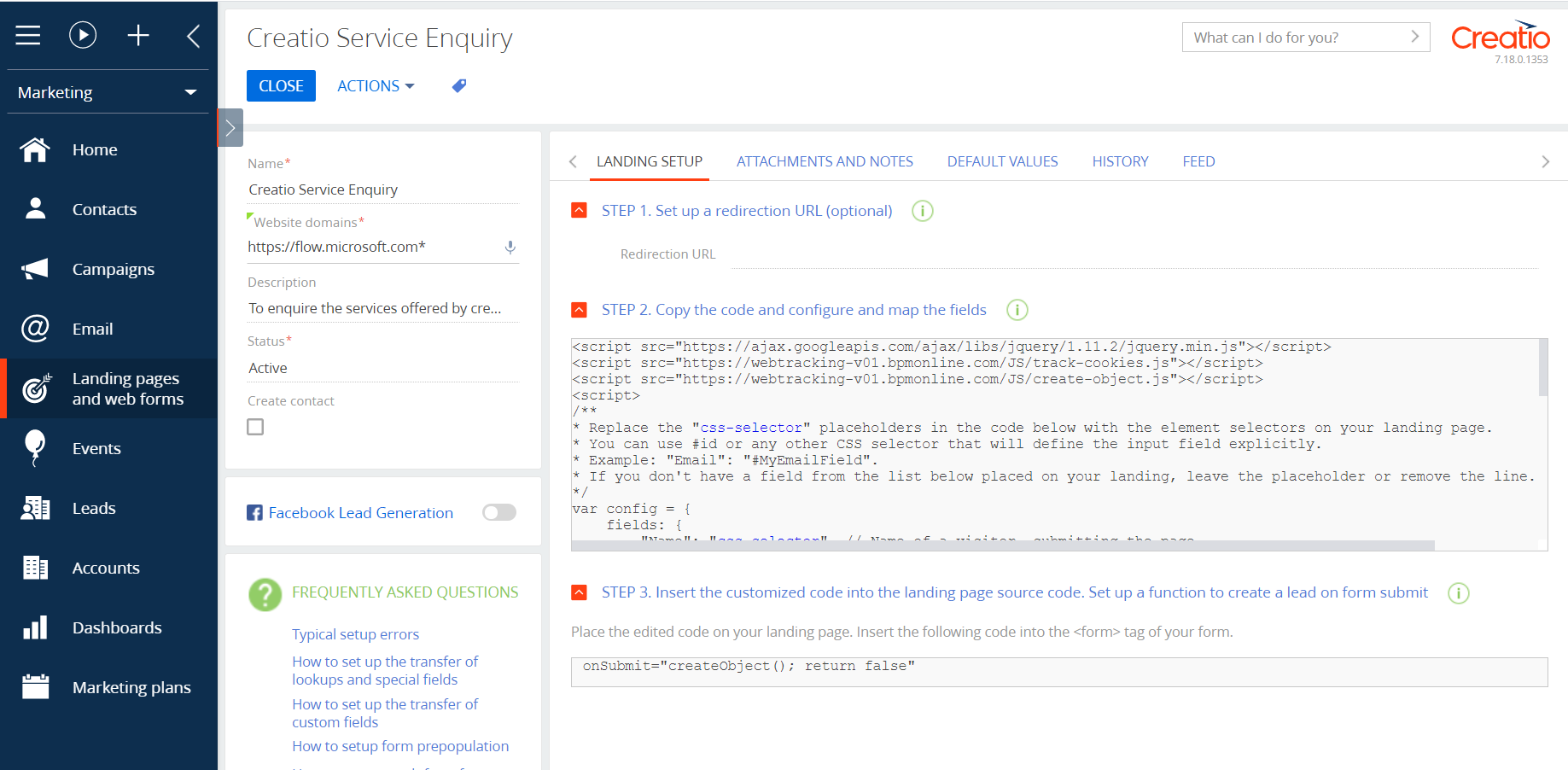 Microsoft Forms connector for Creatio | Creatio Marketplace