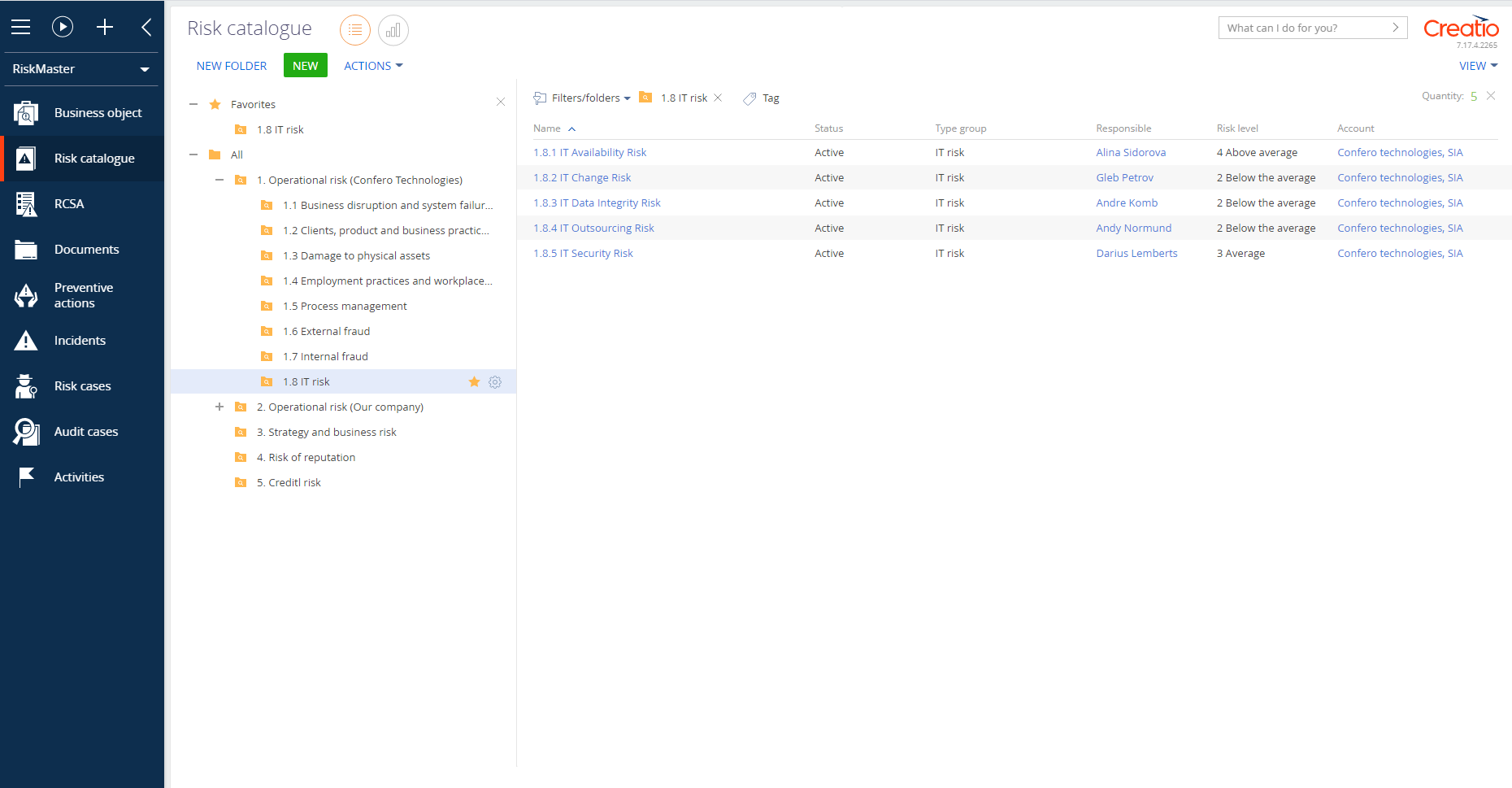 RiskMaster for Creatio | Creatio Marketplace