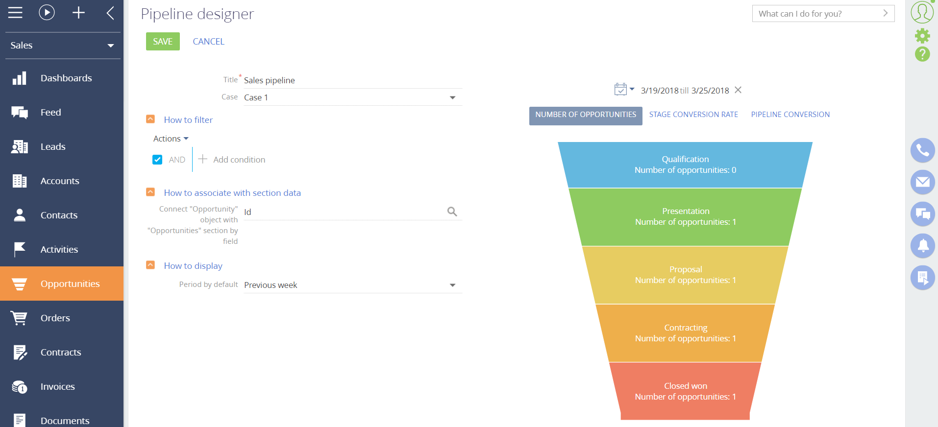 Sales pipeline by cases for Creatio | Creatio Marketplace