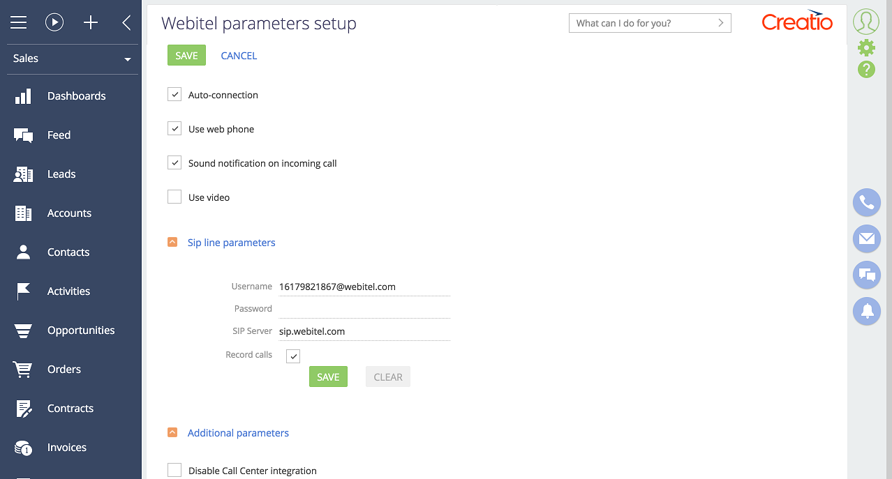 Webitel call manager for Creatio | Creatio Marketplace