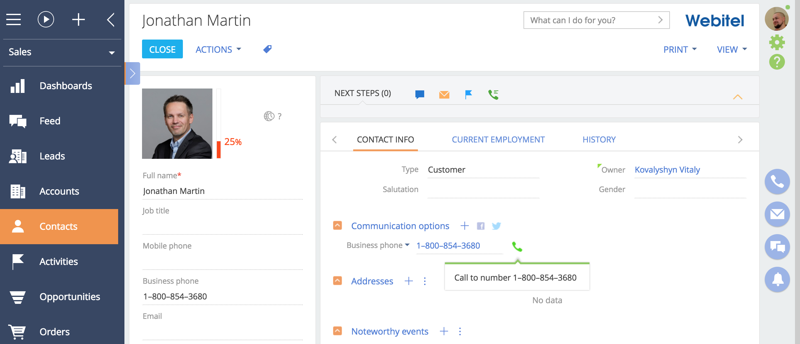 Webitel call manager for Creatio | Creatio Marketplace