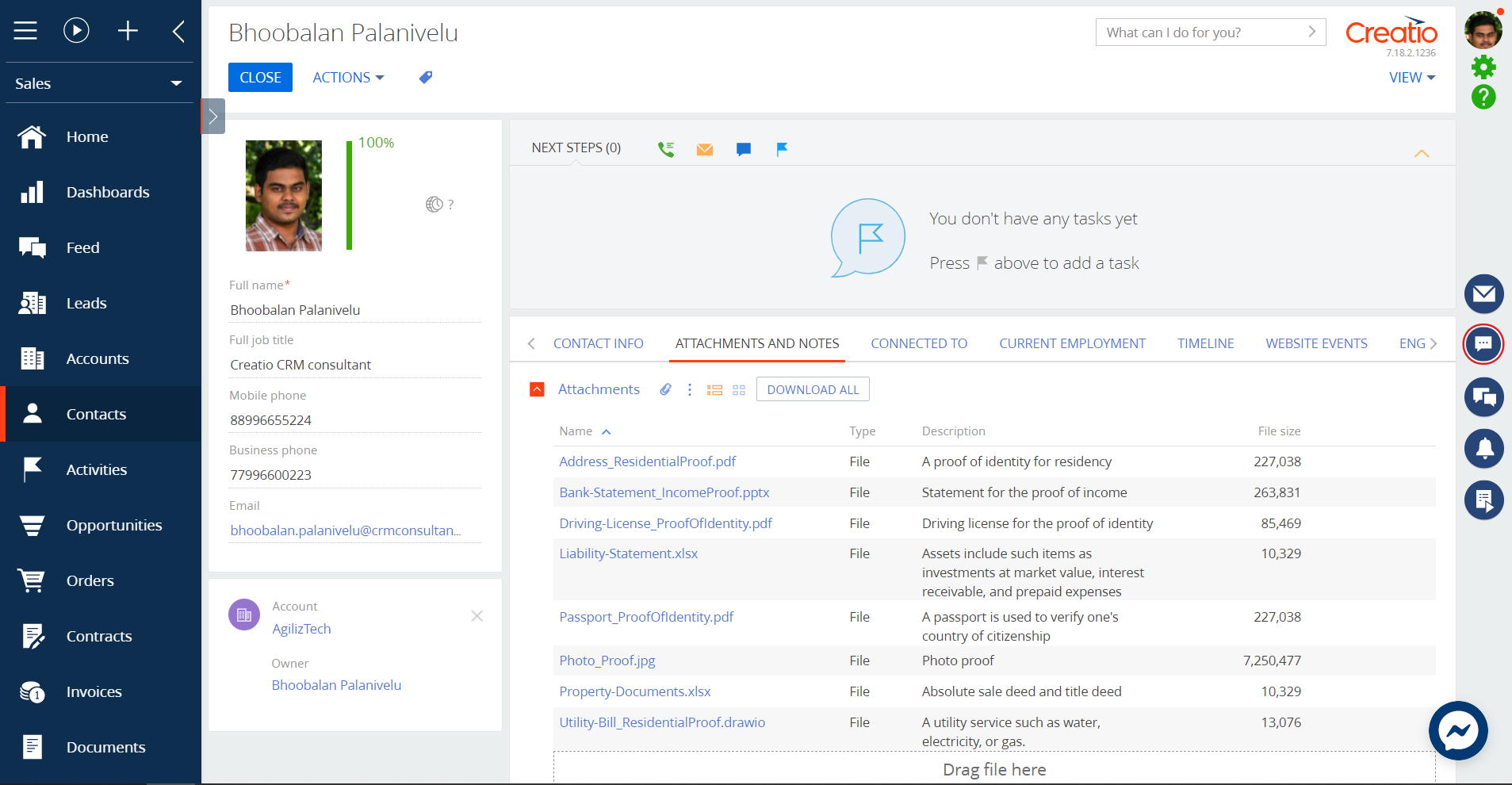 Bulk attachment download for Creatio | Creatio Marketplace