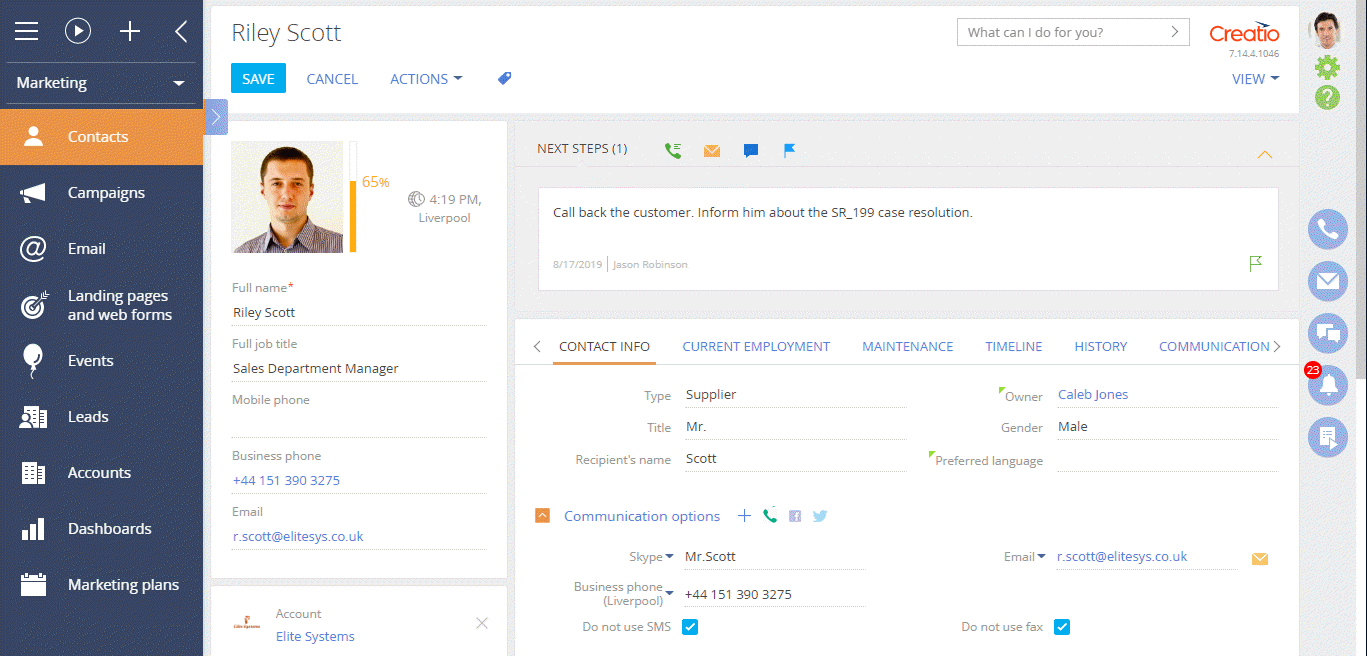 Telephone number validator for Creatio | Creatio Marketplace
