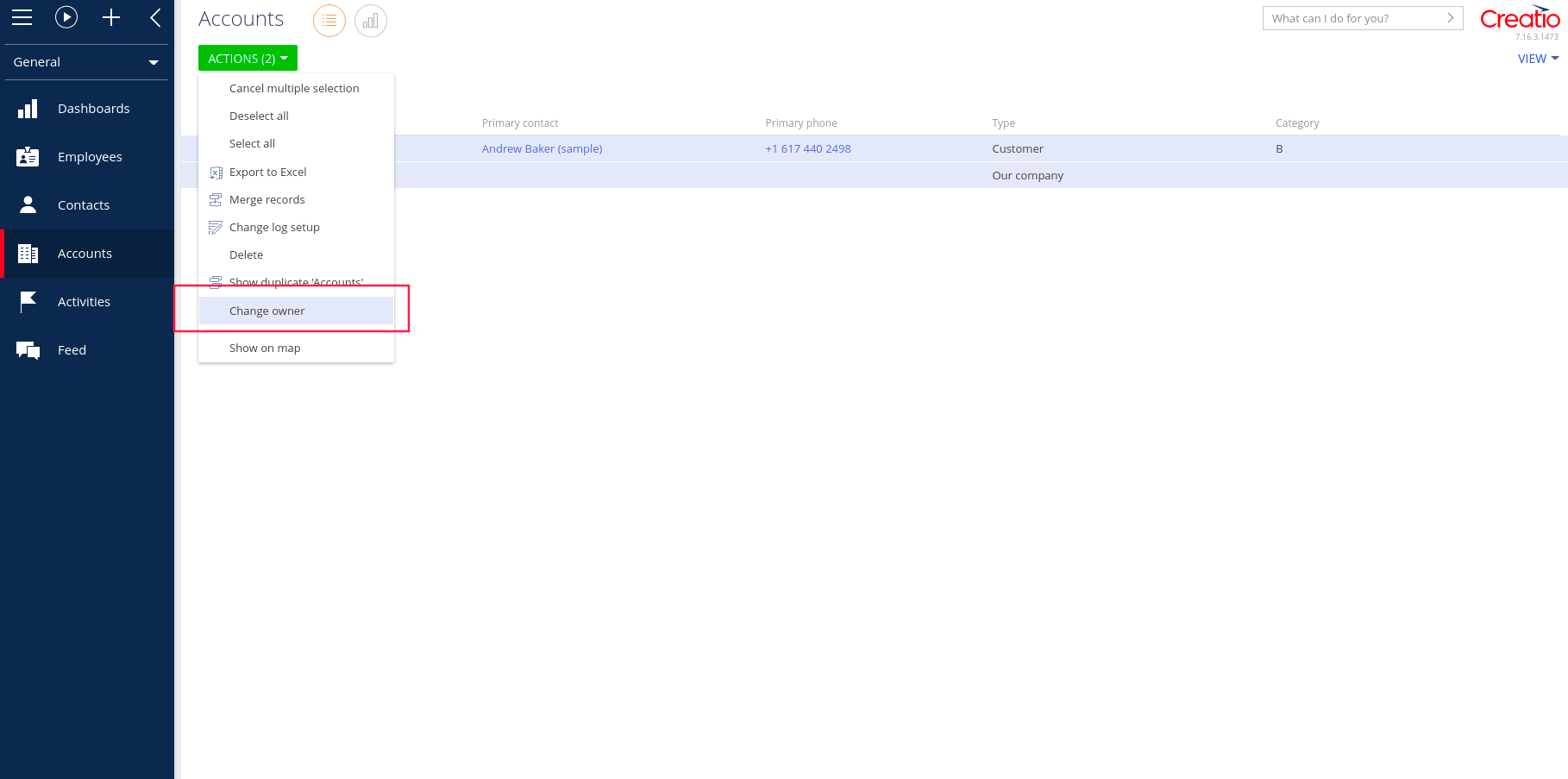 Bulk Owner Update For Creatio Creatio Marketplace