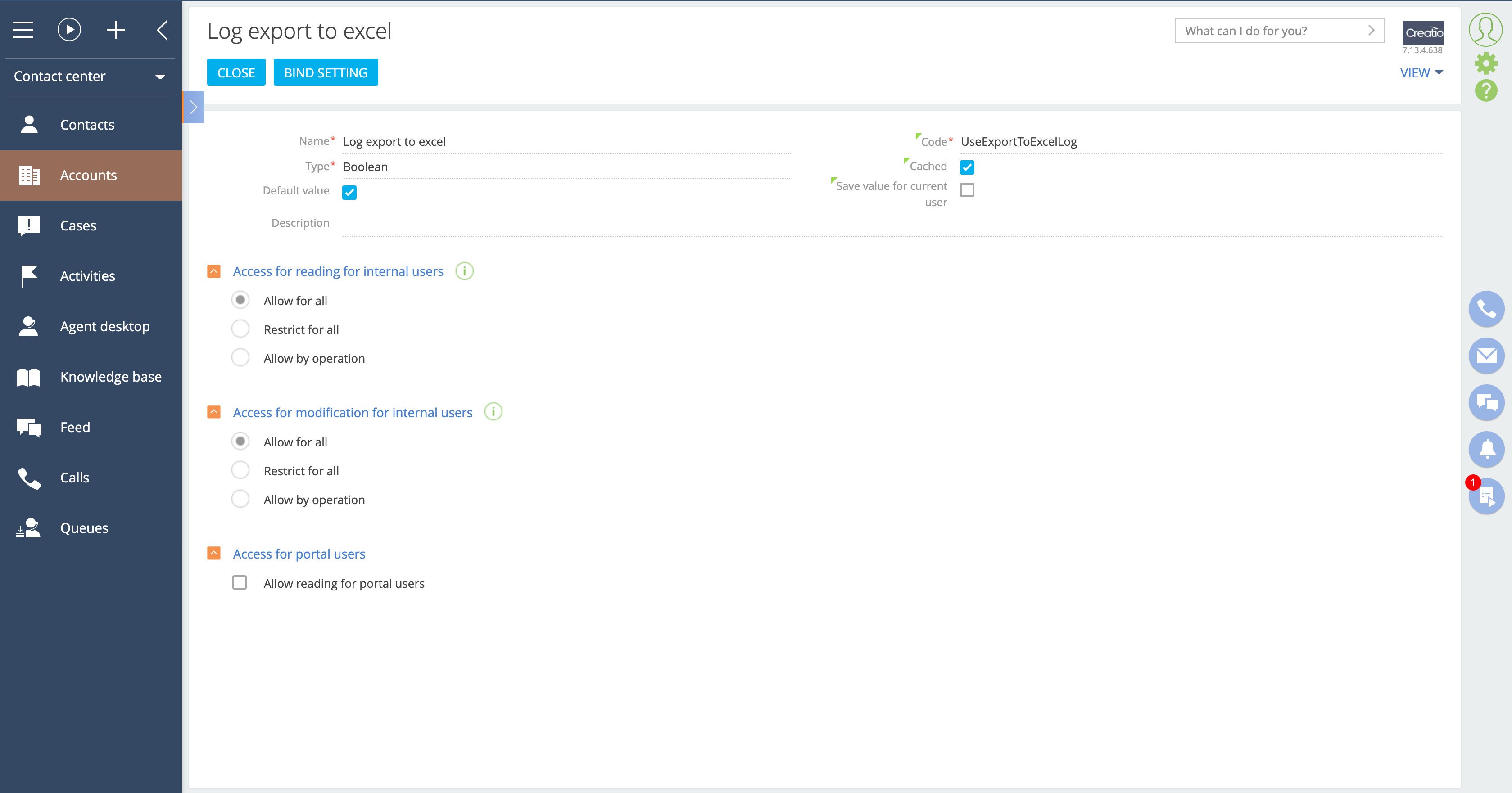 Excel export logger for Creatio | Creatio Marketplace