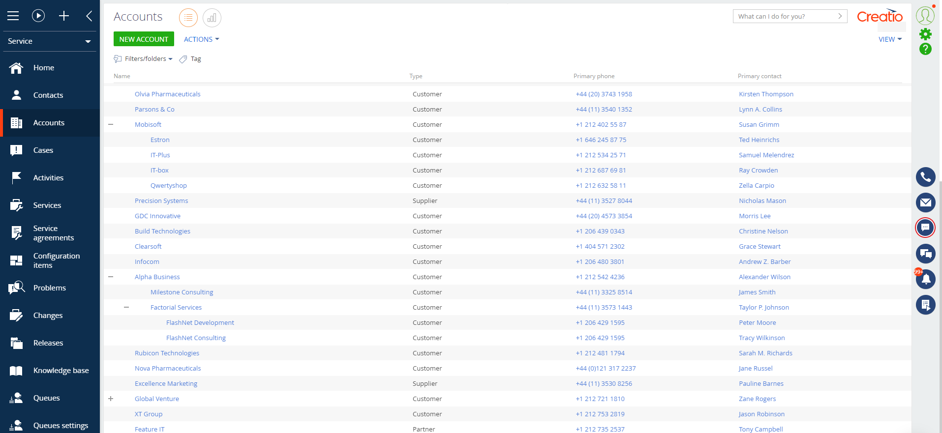 Tree view for Creatio | Creatio Marketplace