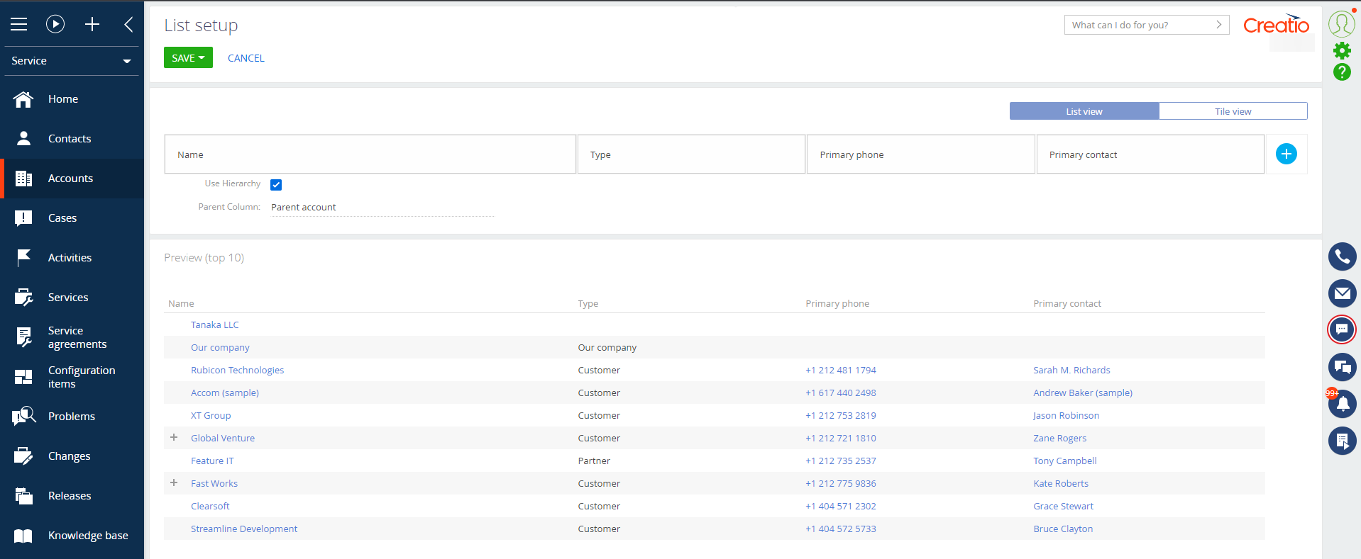 Tree view for Creatio | Creatio Marketplace