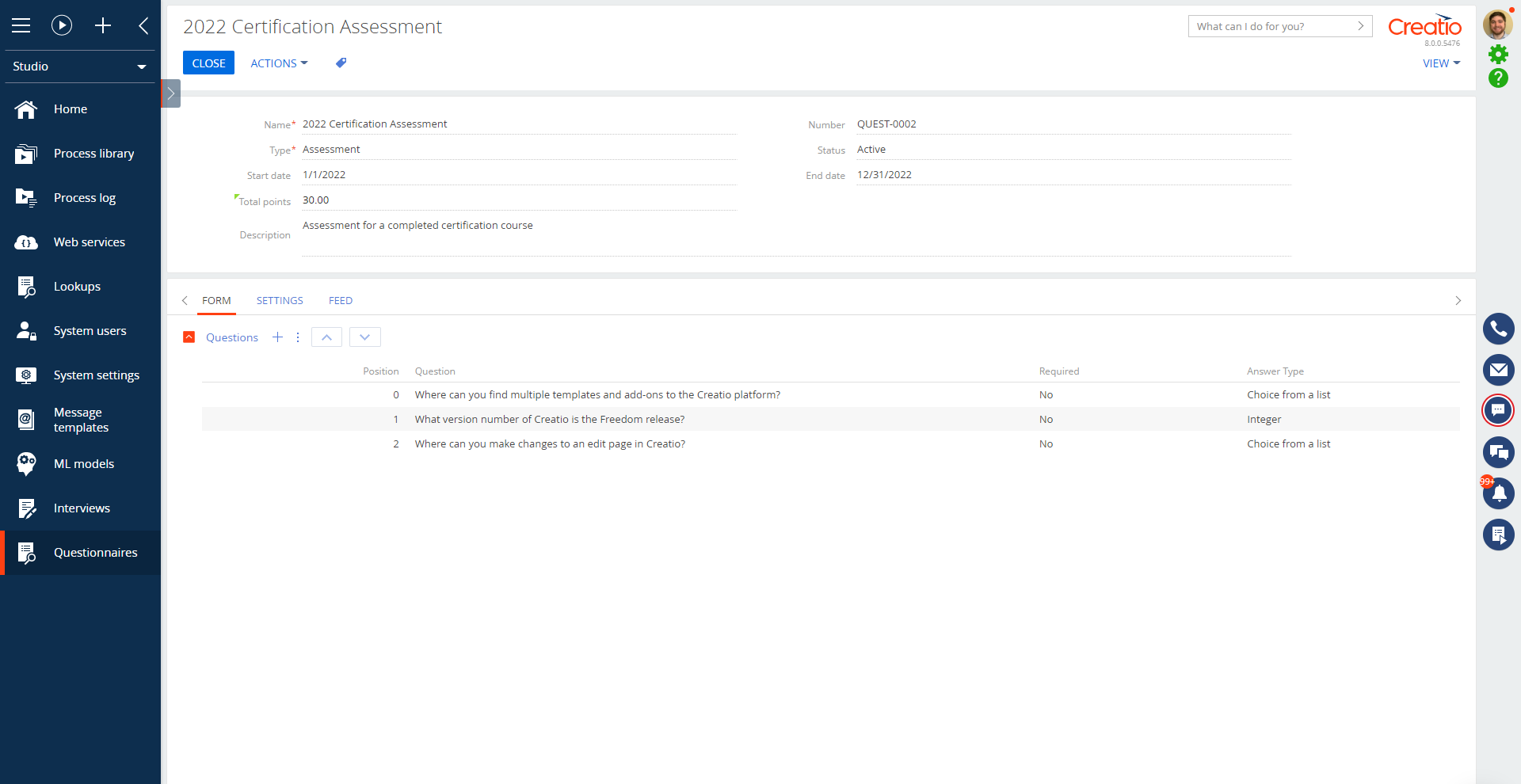 Keen Survey Tool for Creatio | Creatio Marketplace