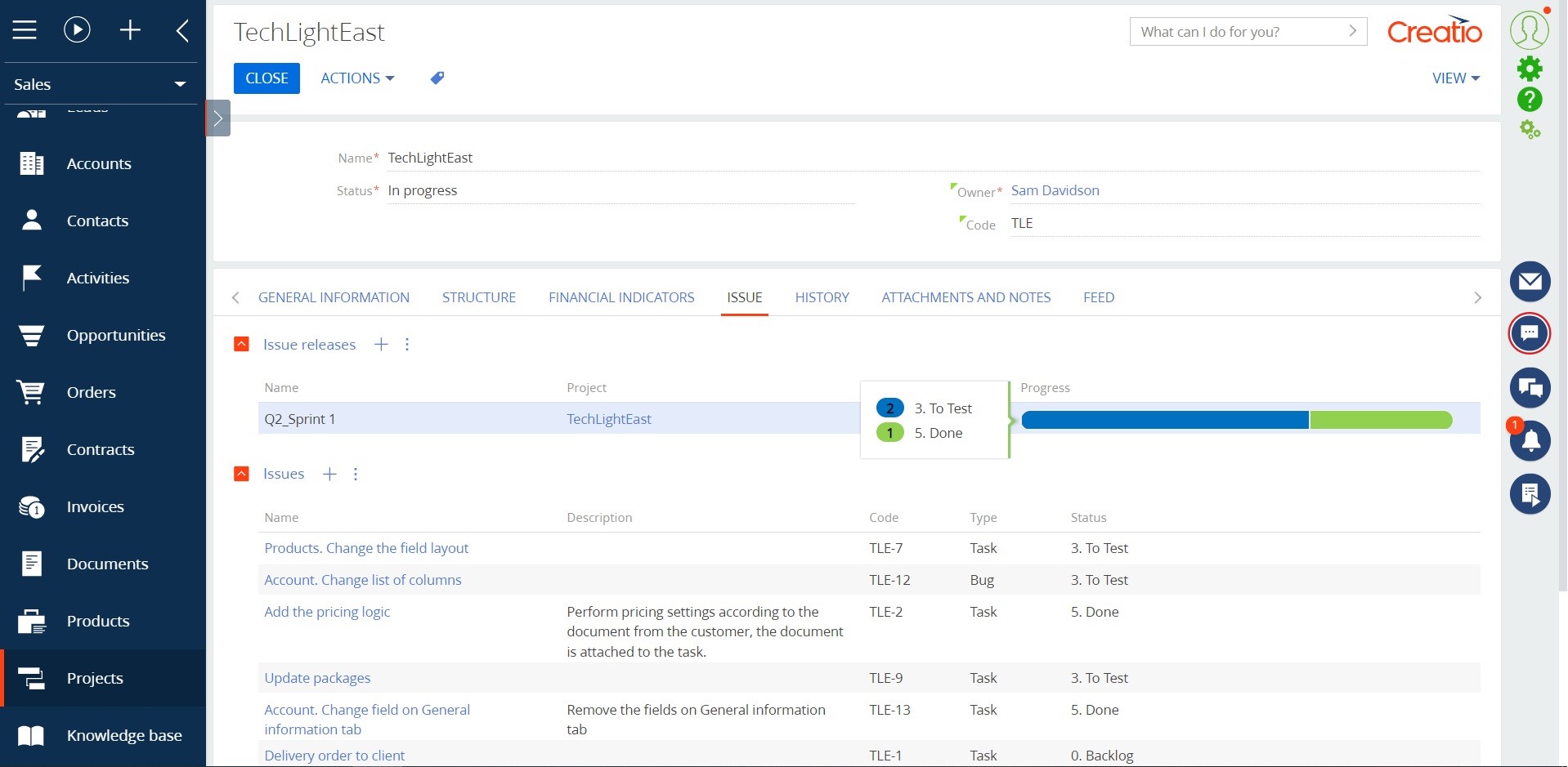 SalesUp Project Management for Creatio | Creatio Marketplace