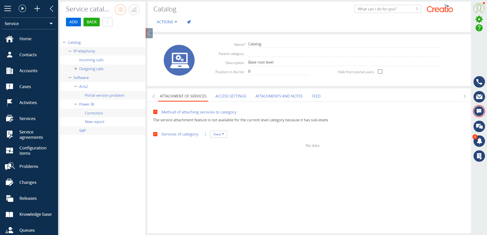 Banza service catalog for Creatio | Creatio Marketplace