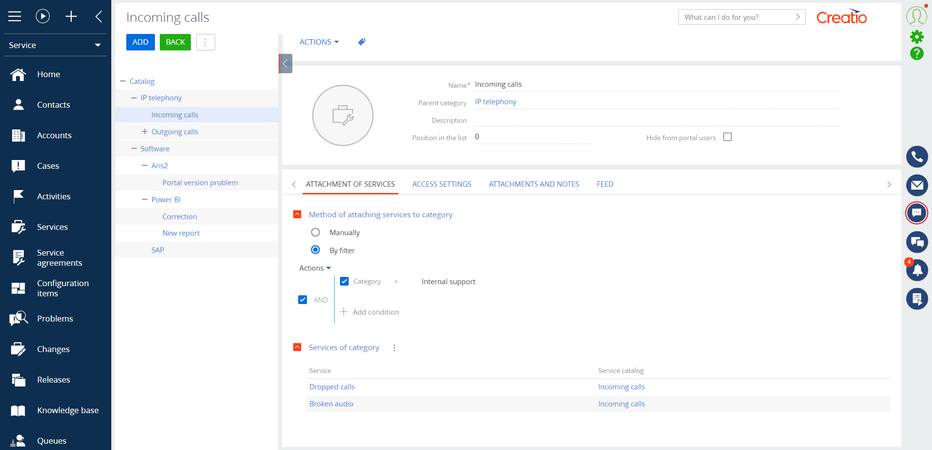 Banza service catalog for Creatio | Creatio Marketplace