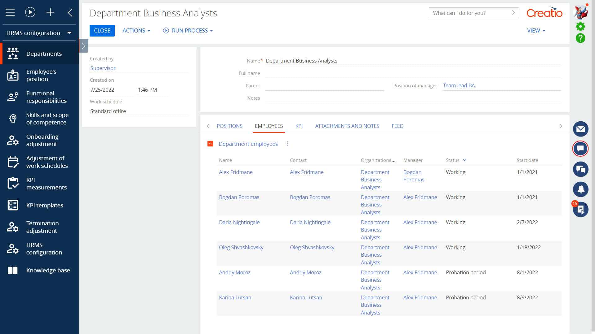 DData HRMS for Creatio | Creatio Marketplace