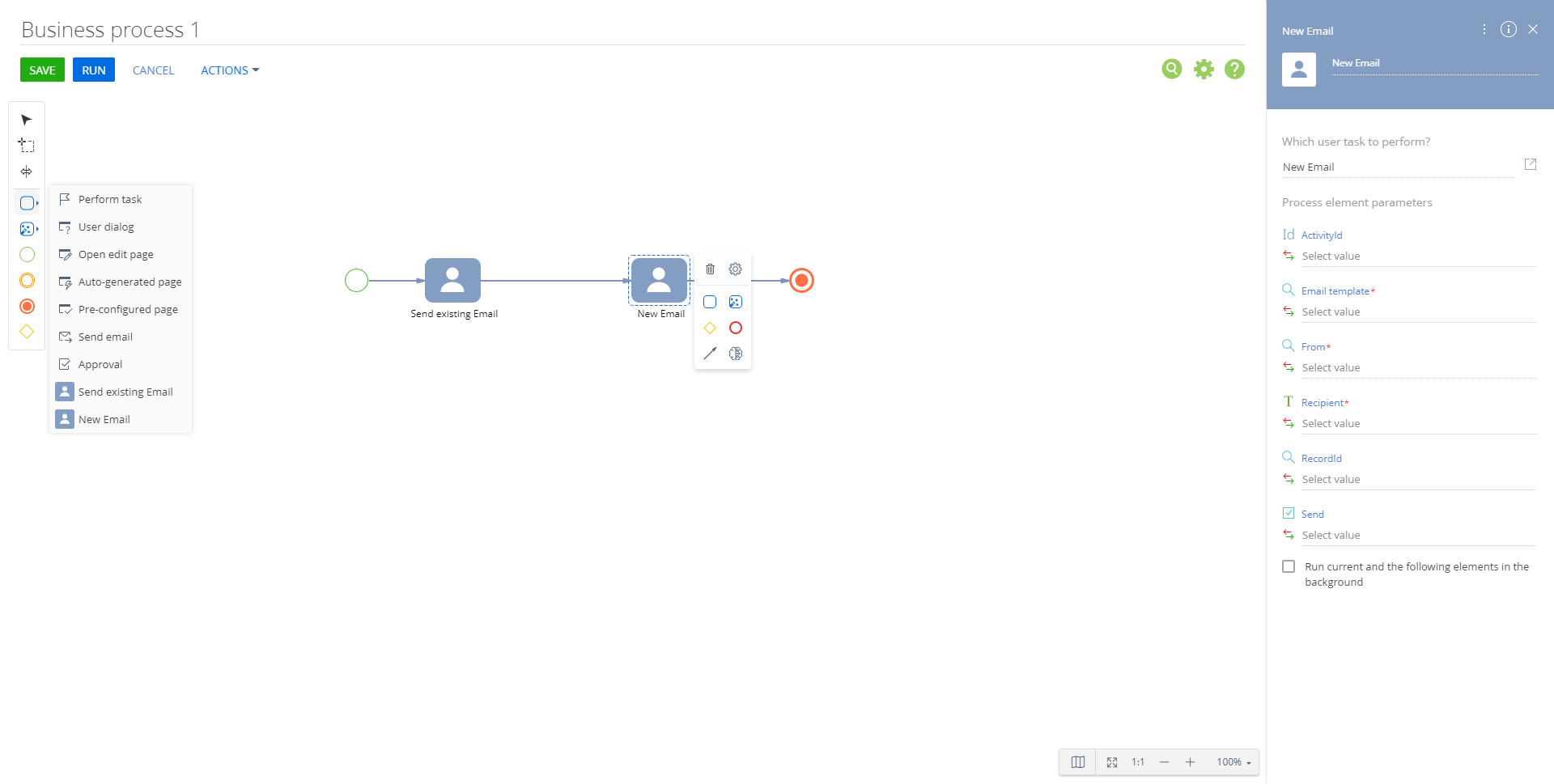 Email process elements for Creatio | Creatio Marketplace