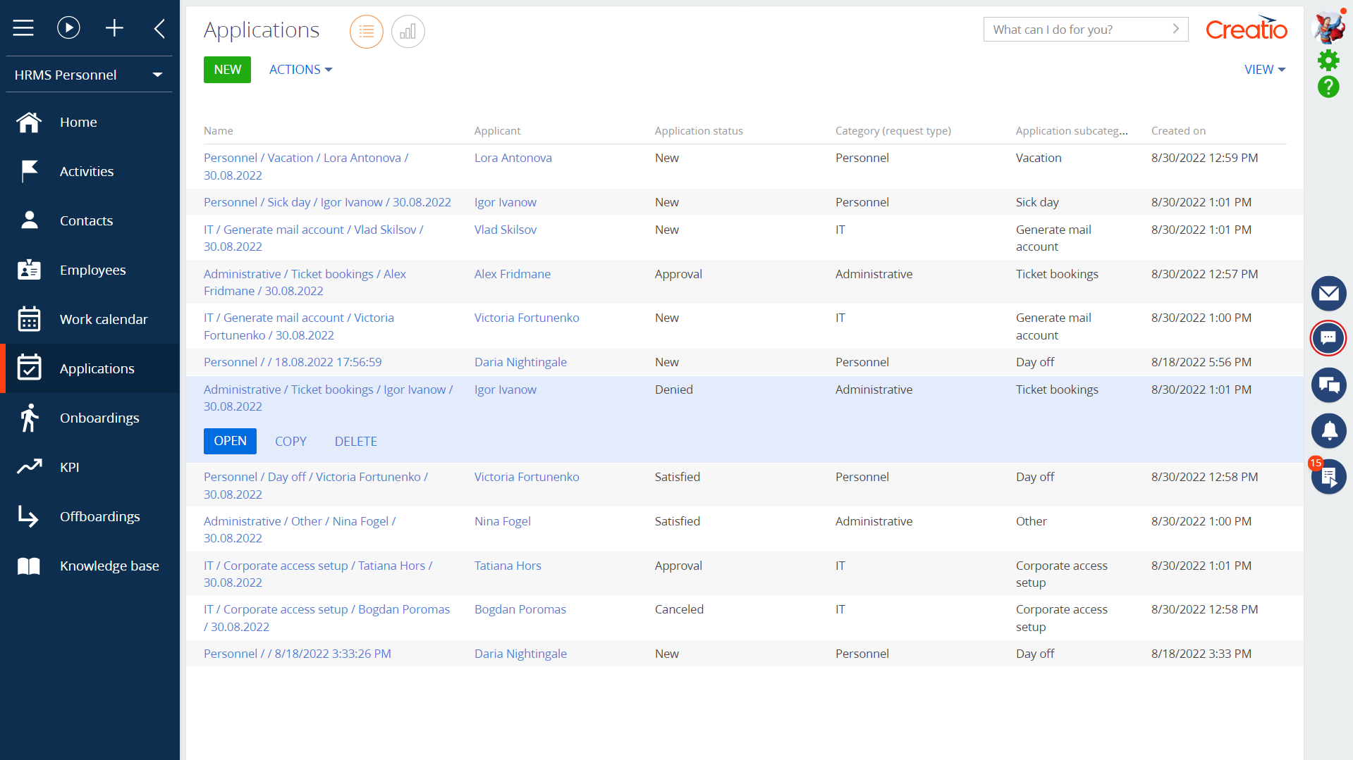 DData HRMS for Creatio | Creatio Marketplace