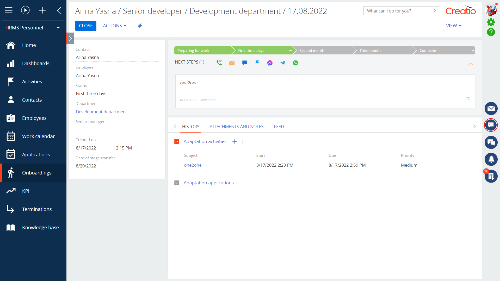 DData HRMS for Creatio | Creatio Marketplace