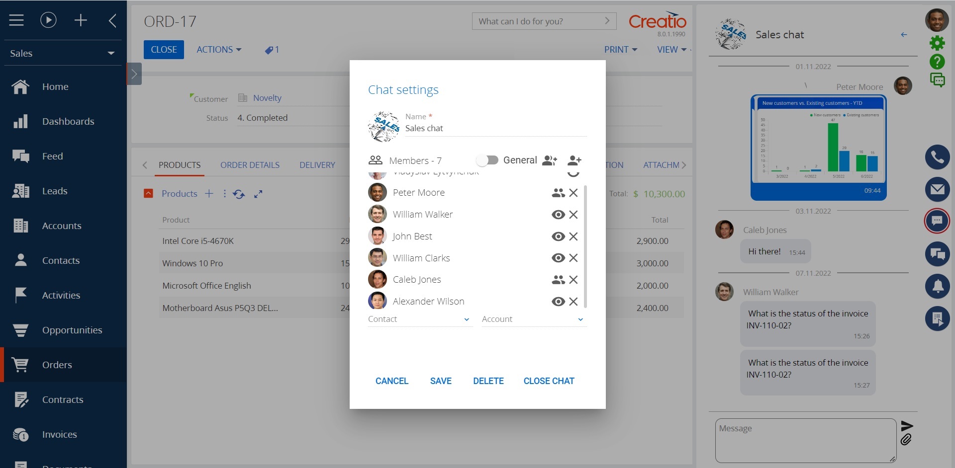 SalesUp Internal chats for Creatio | Creatio Marketplace