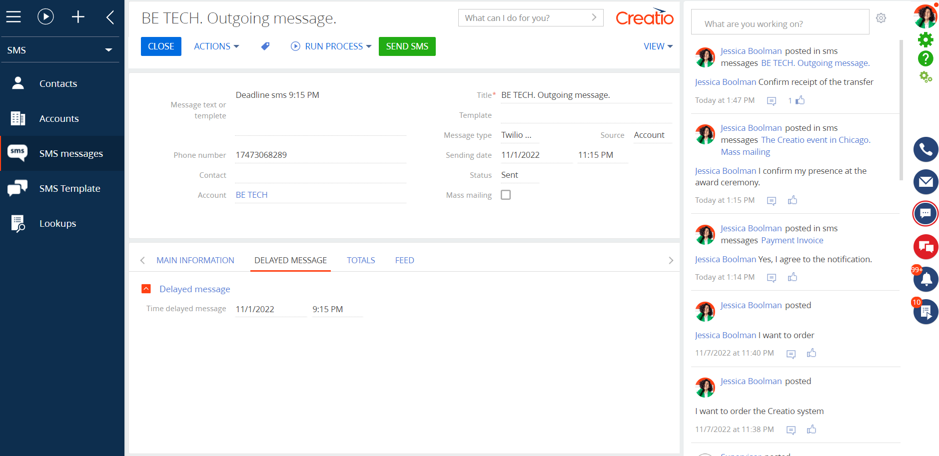 Twilio SMS Pro integration for Creatio | Creatio Marketplace