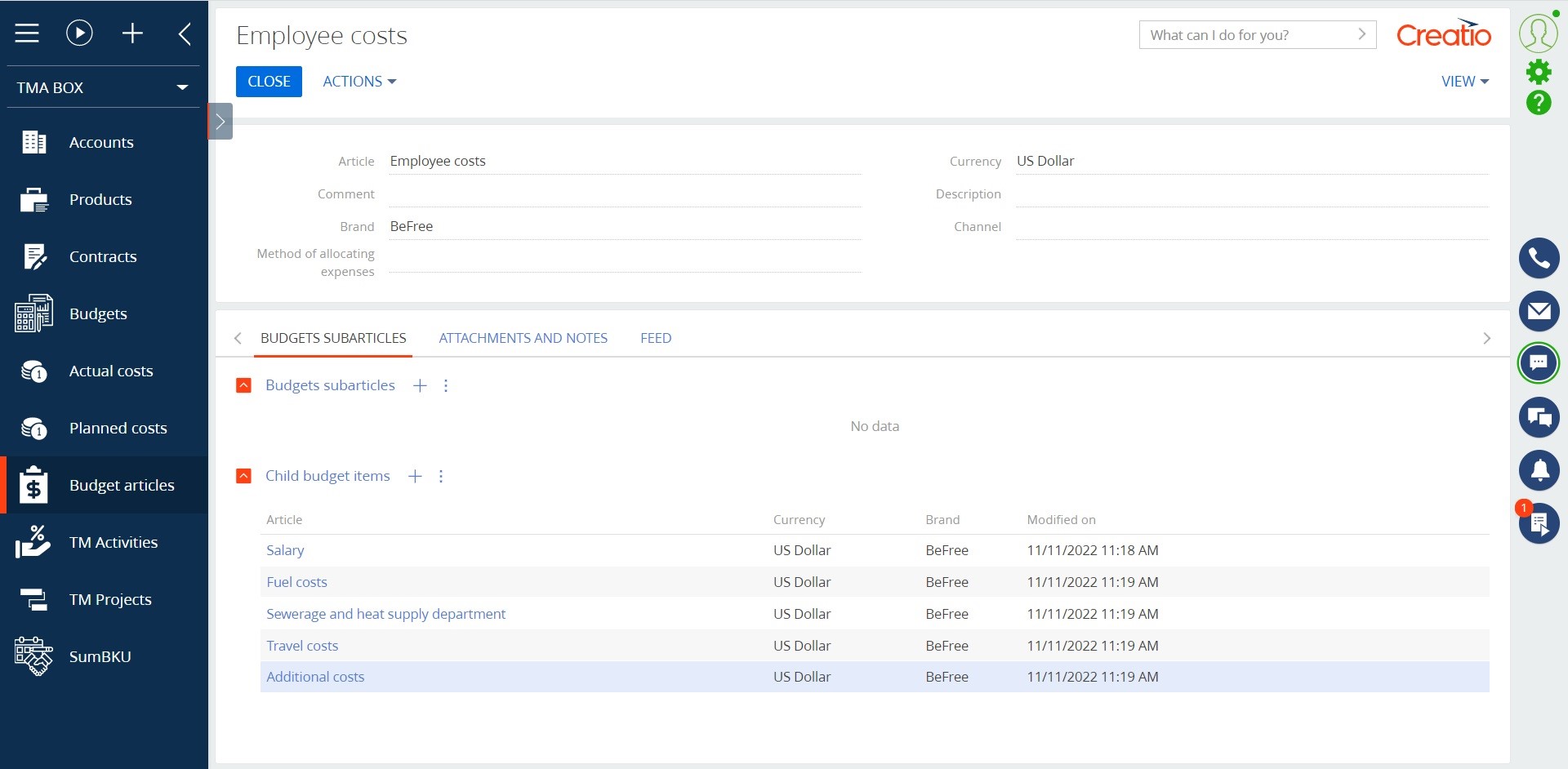 SalesUp Budget management for Creatio | Creatio Marketplace