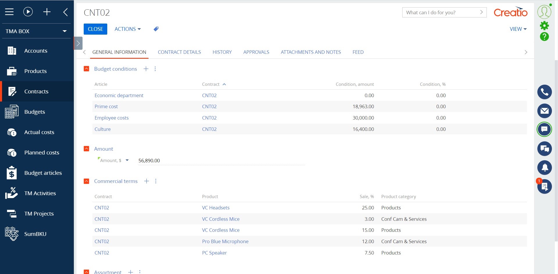 SalesUp Budget management for Creatio | Creatio Marketplace