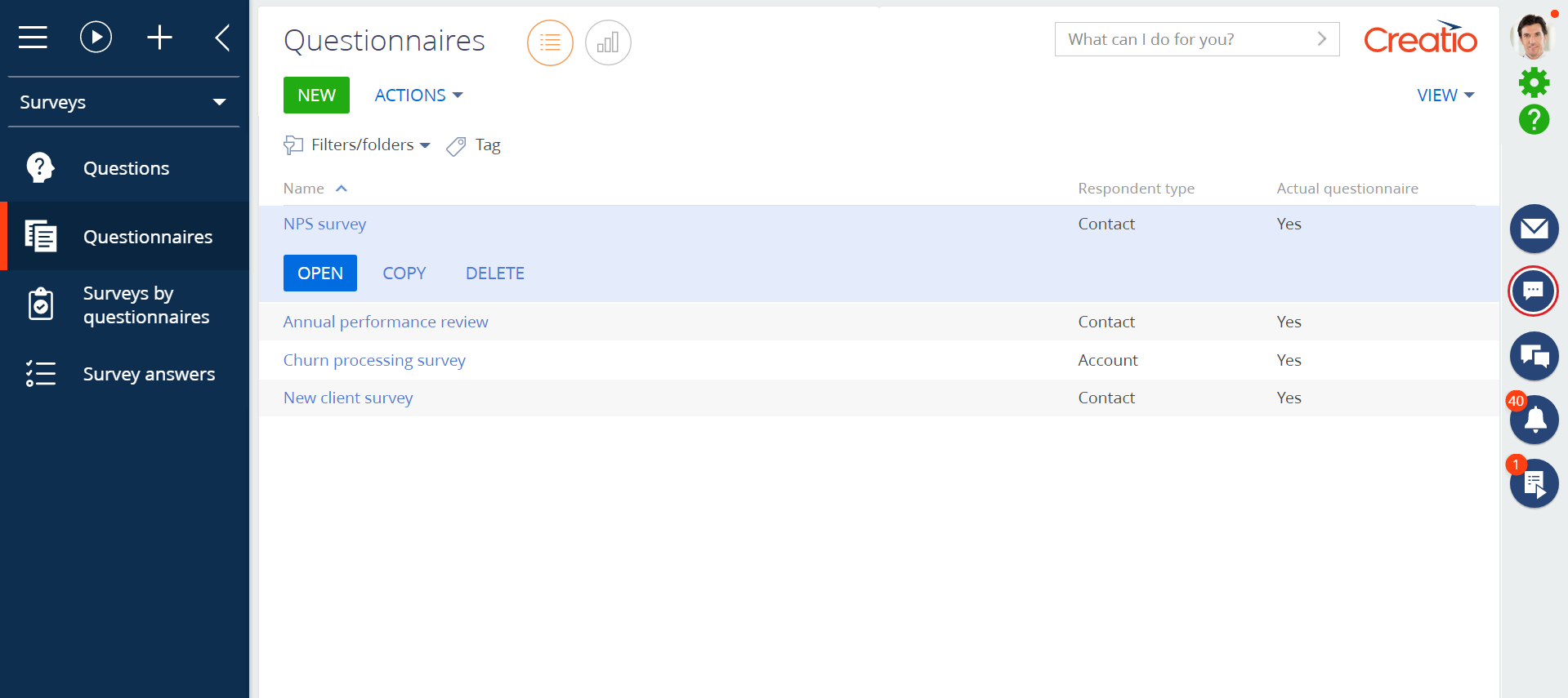 Surveys Done Easy for Creatio | Creatio Marketplace