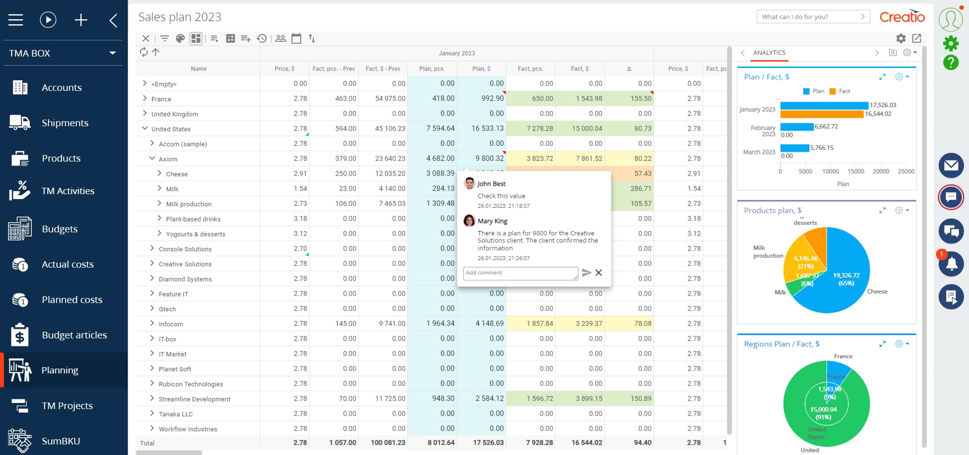 SalesUp FMCG management for Creatio | Creatio Marketplace