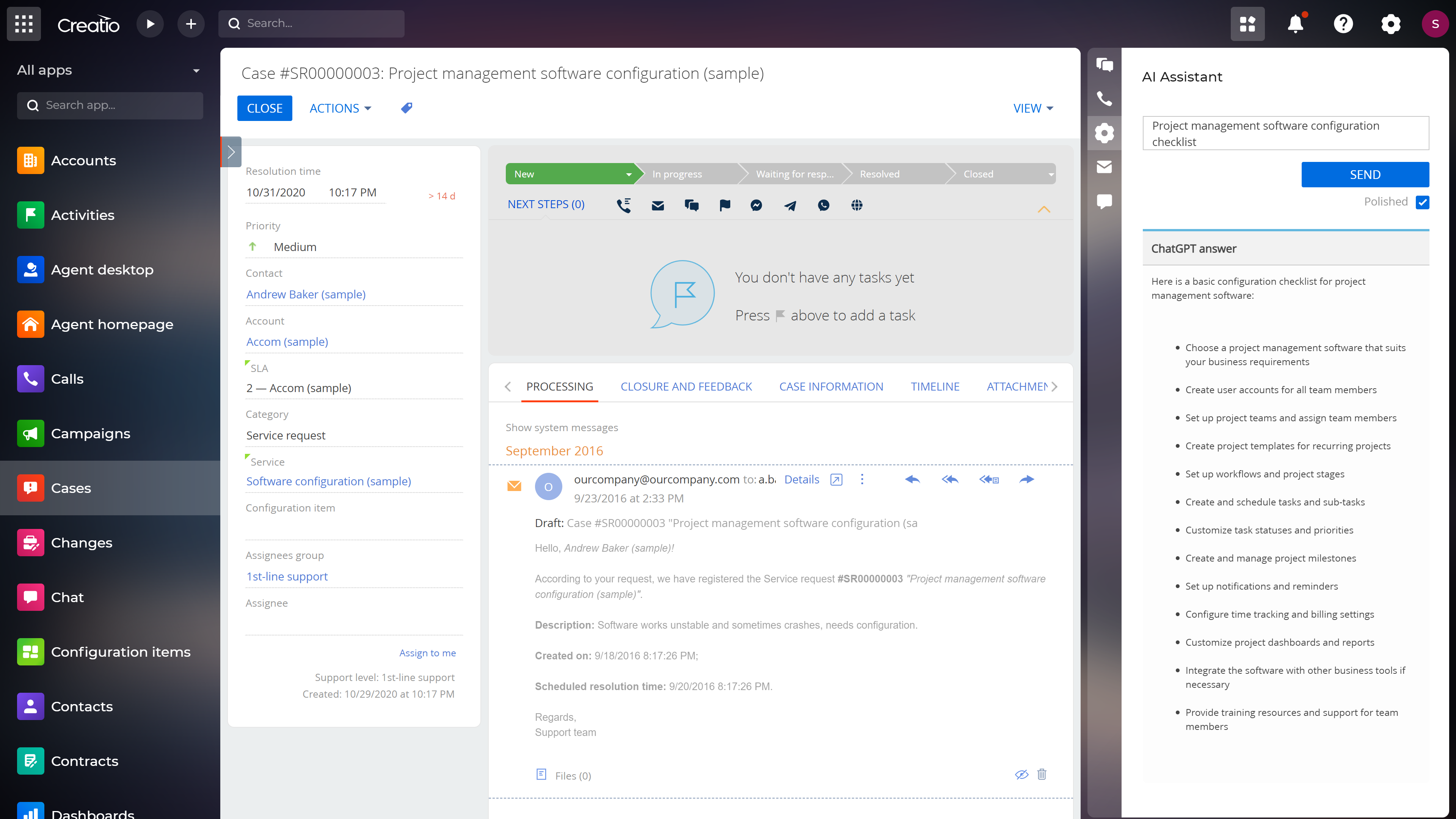 ChatGPT connector for Creatio | Creatio Marketplace ChatGPT connector for Creatio | Creatio Marketplace
