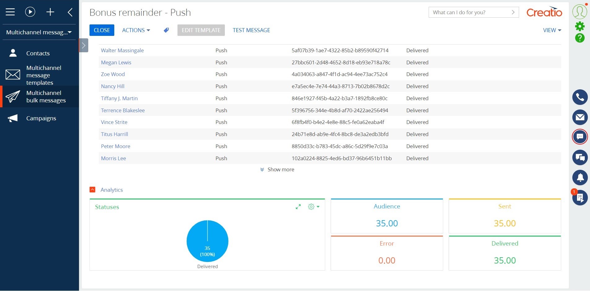 SalesUp Multichannel Bulk Messaging for Creatio | Creatio Marketplace