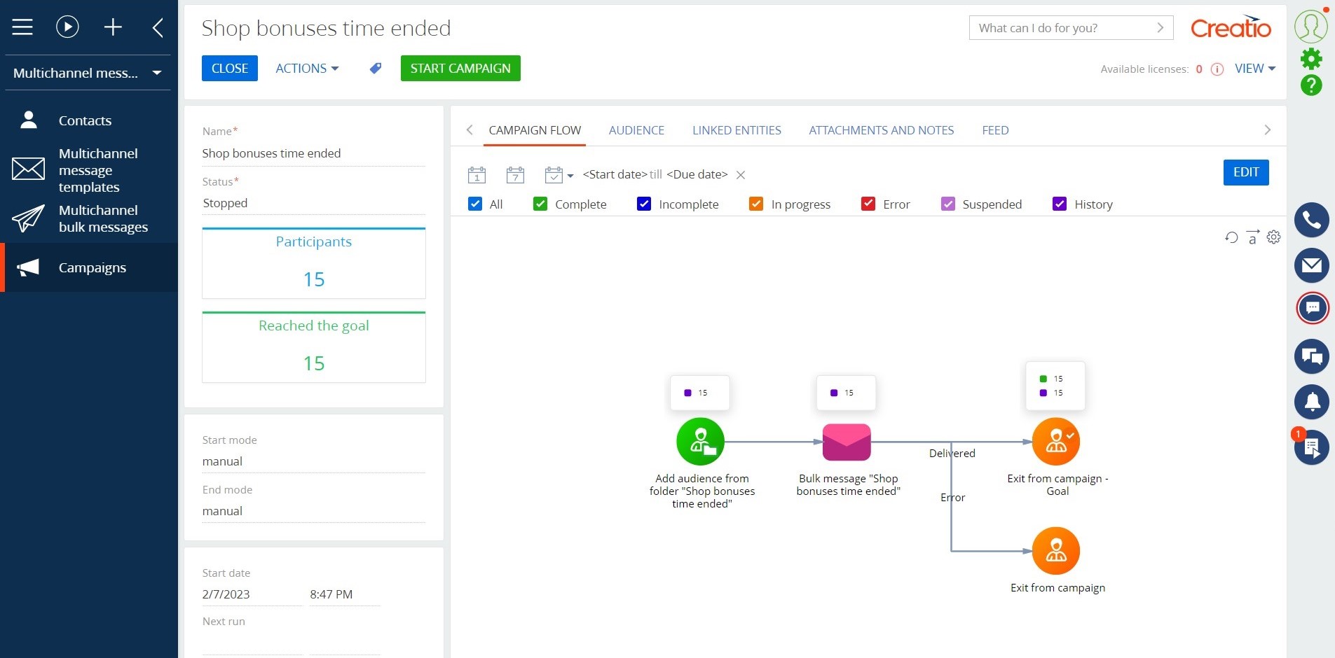 SalesUp Multichannel Bulk Messaging for Creatio | Creatio Marketplace
