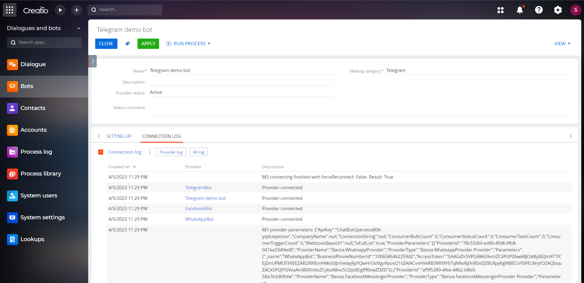 Banza bot constructor for Creatio | Creatio Marketplace