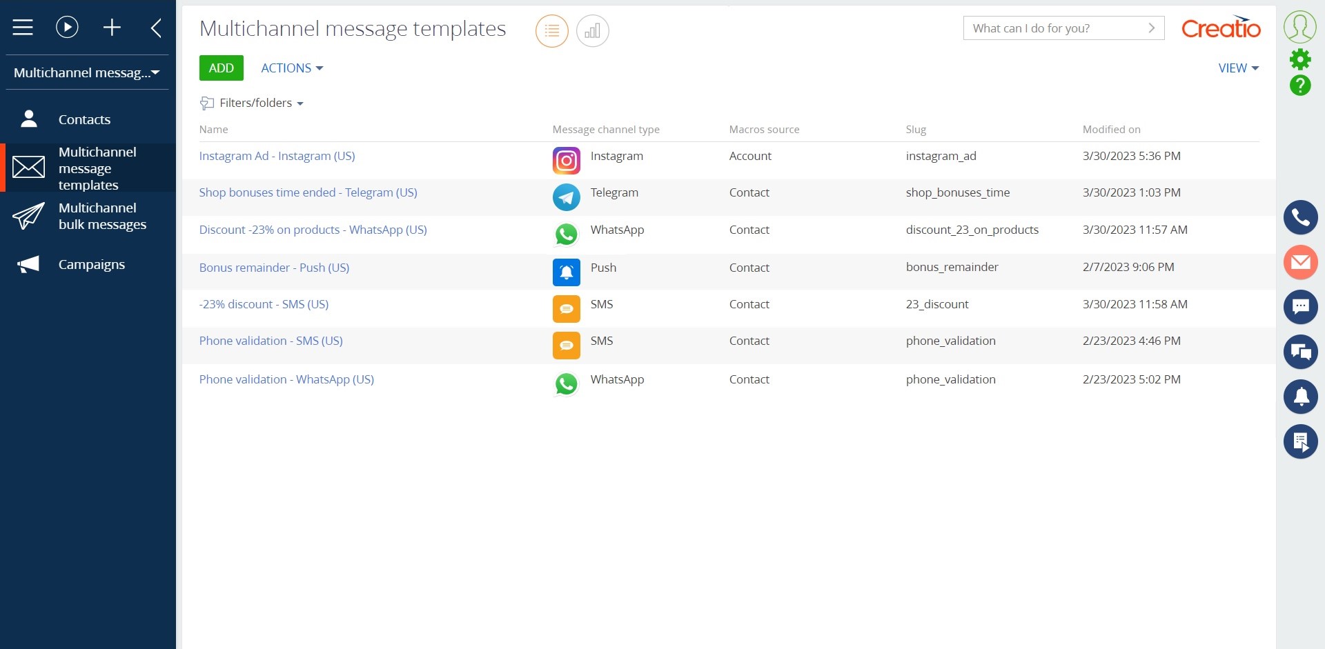 SalesUp Multichannel Bulk Messaging for Creatio | Creatio Marketplace