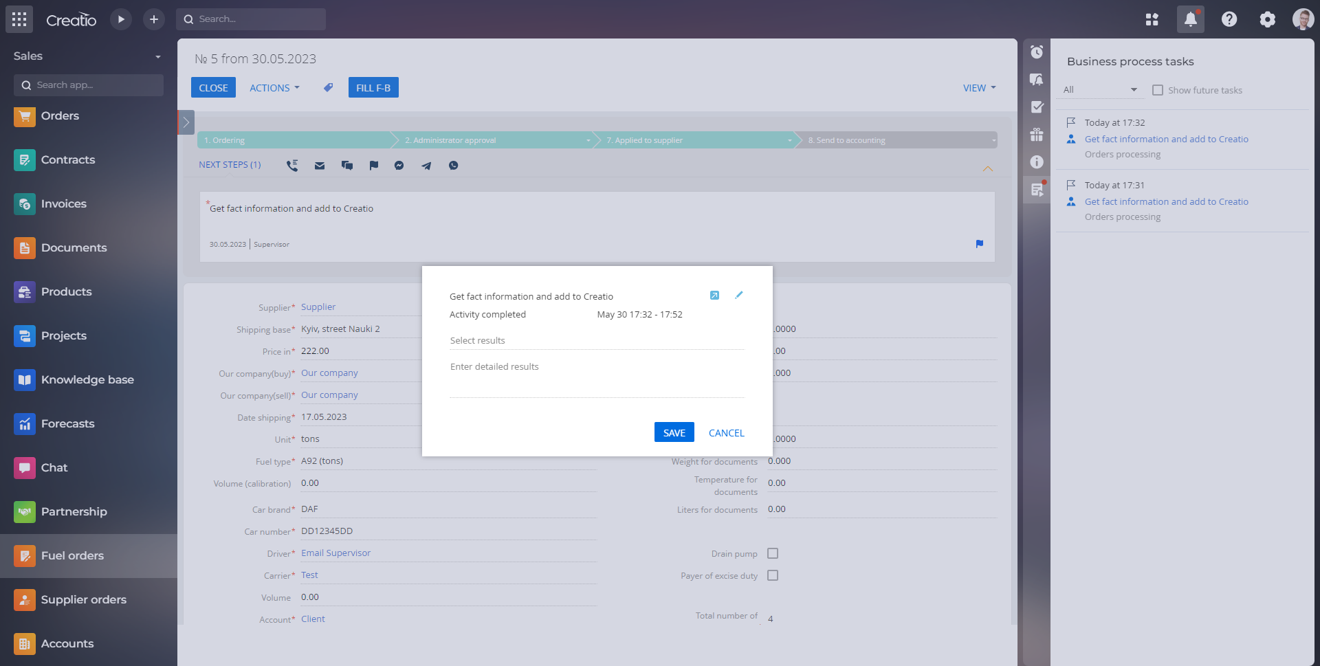 Fuel sales and delivery for Creatio | Creatio Marketplace
