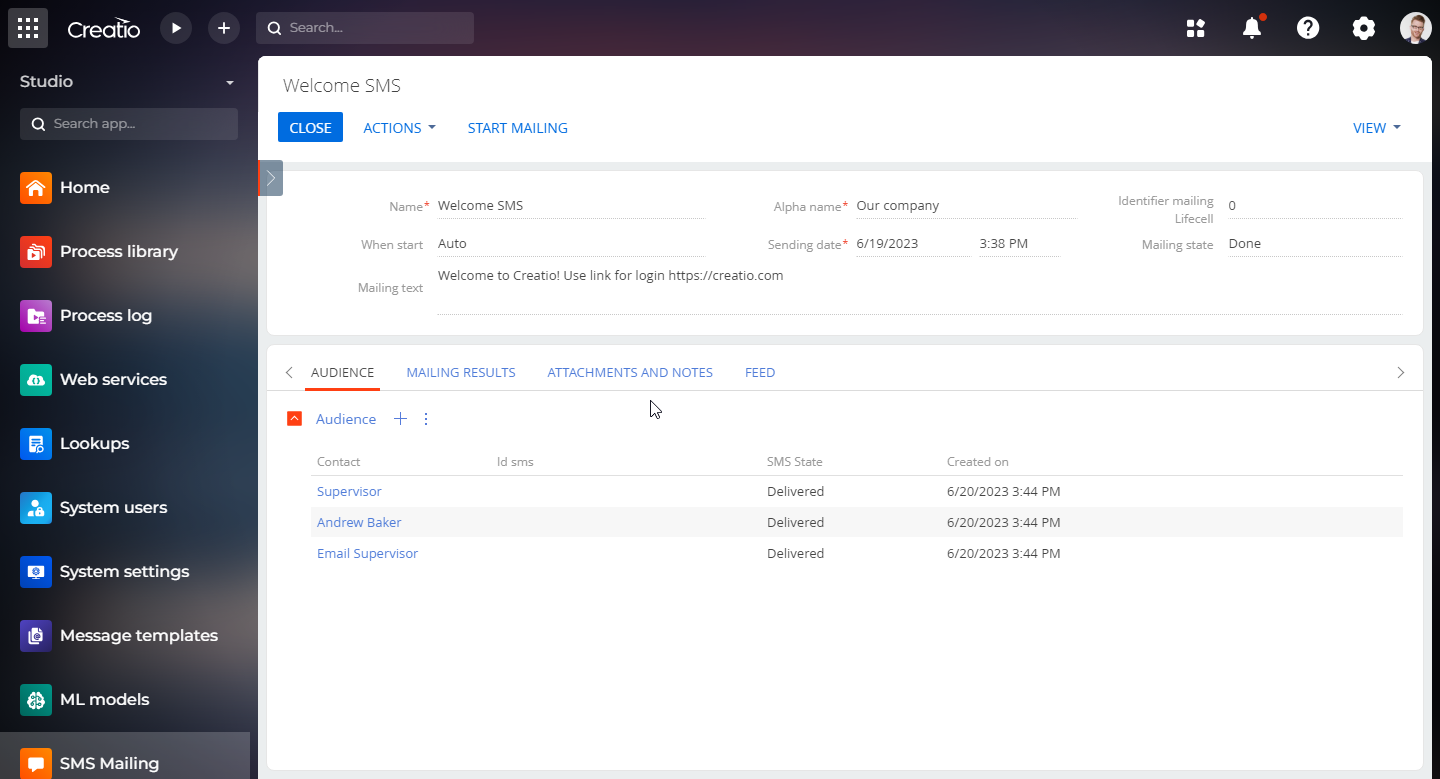 Lifecell connector for Creatio | Creatio Marketplace
