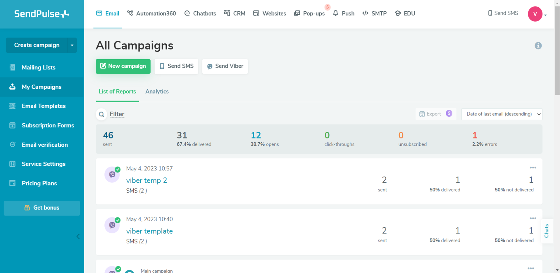 SendPulse connector for Creatio | Creatio Marketplace