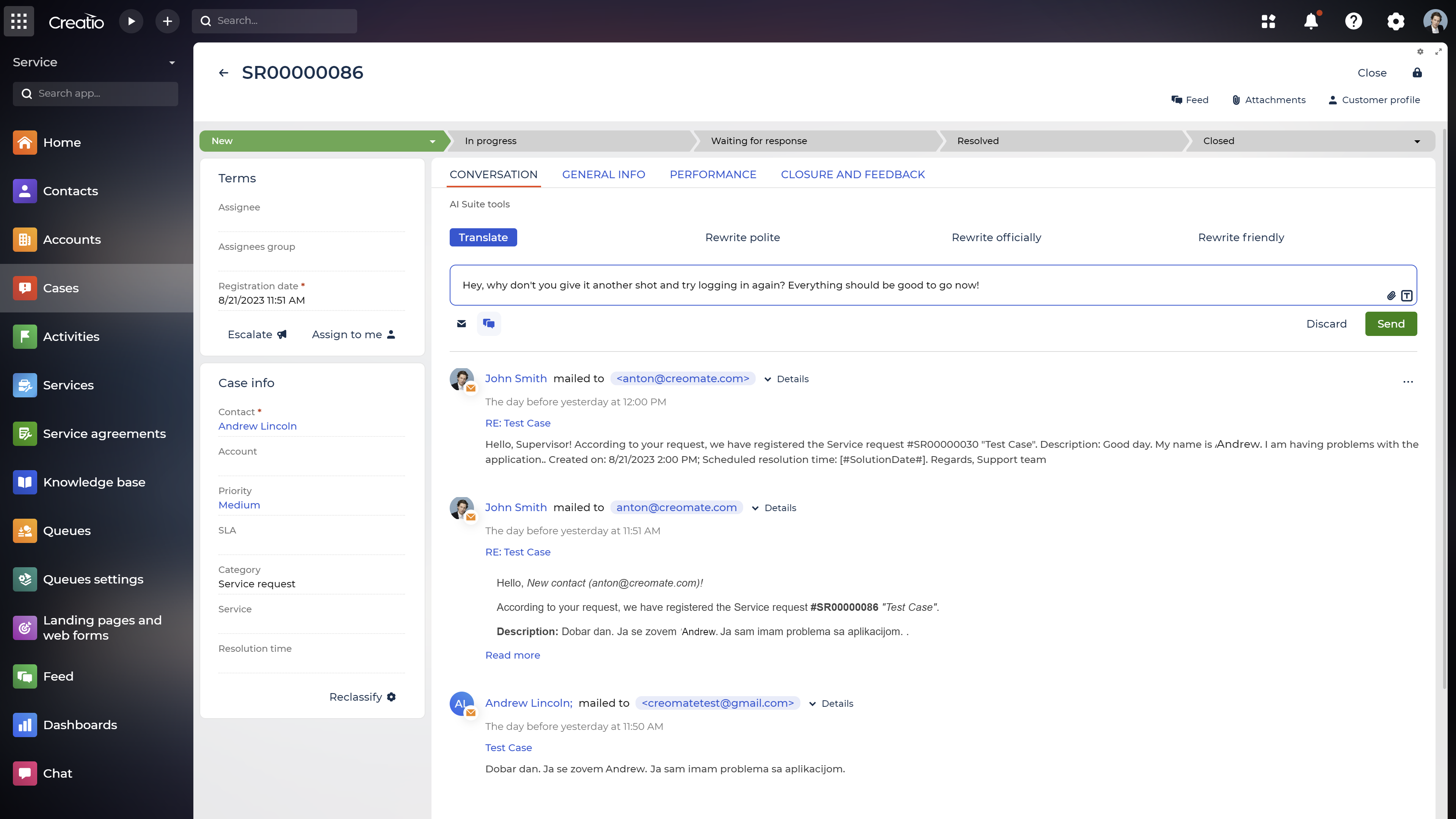 Service AI Suite for Creatio | Creatio Marketplace