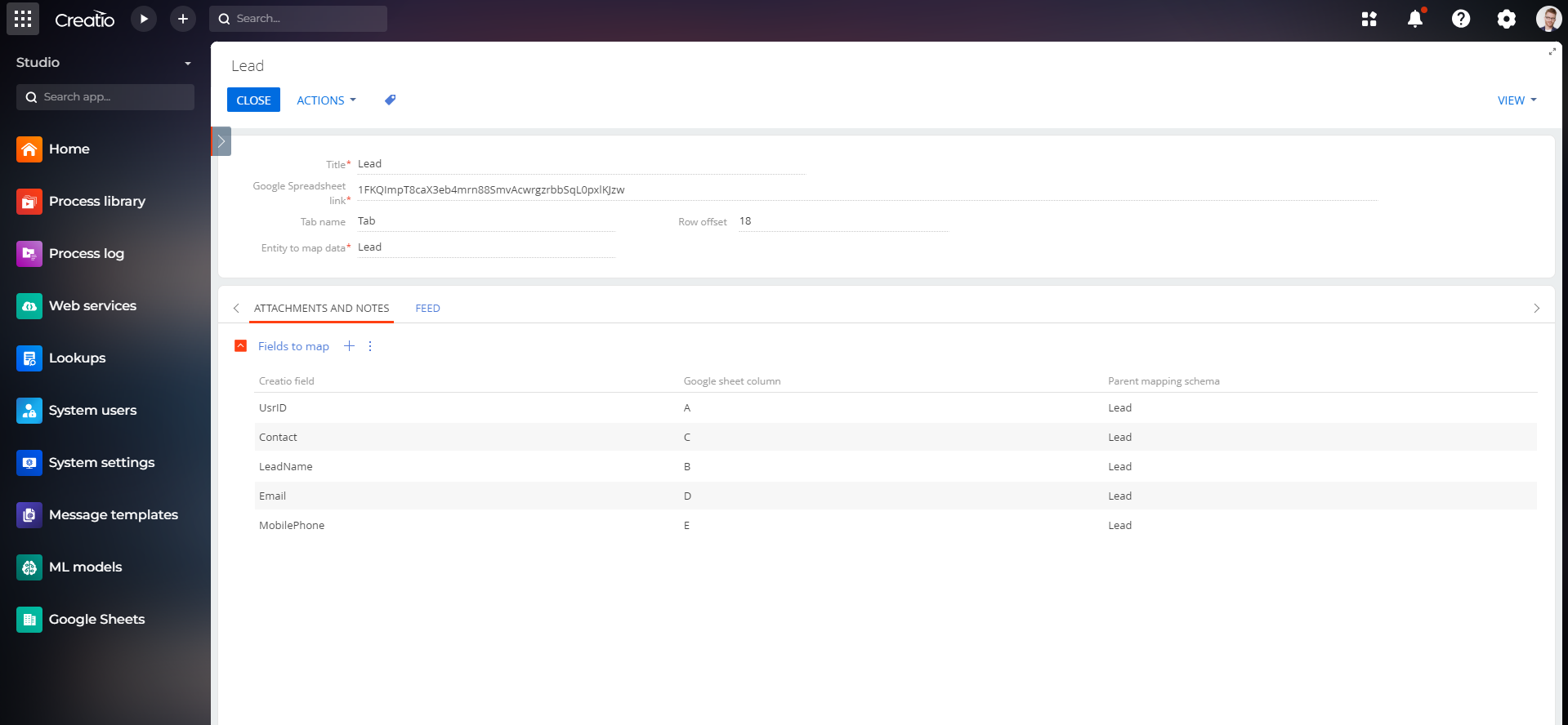 Google Sheets connector for Creatio | Creatio Marketplace Google Sheets connector for Creatio | Creatio Marketplace
