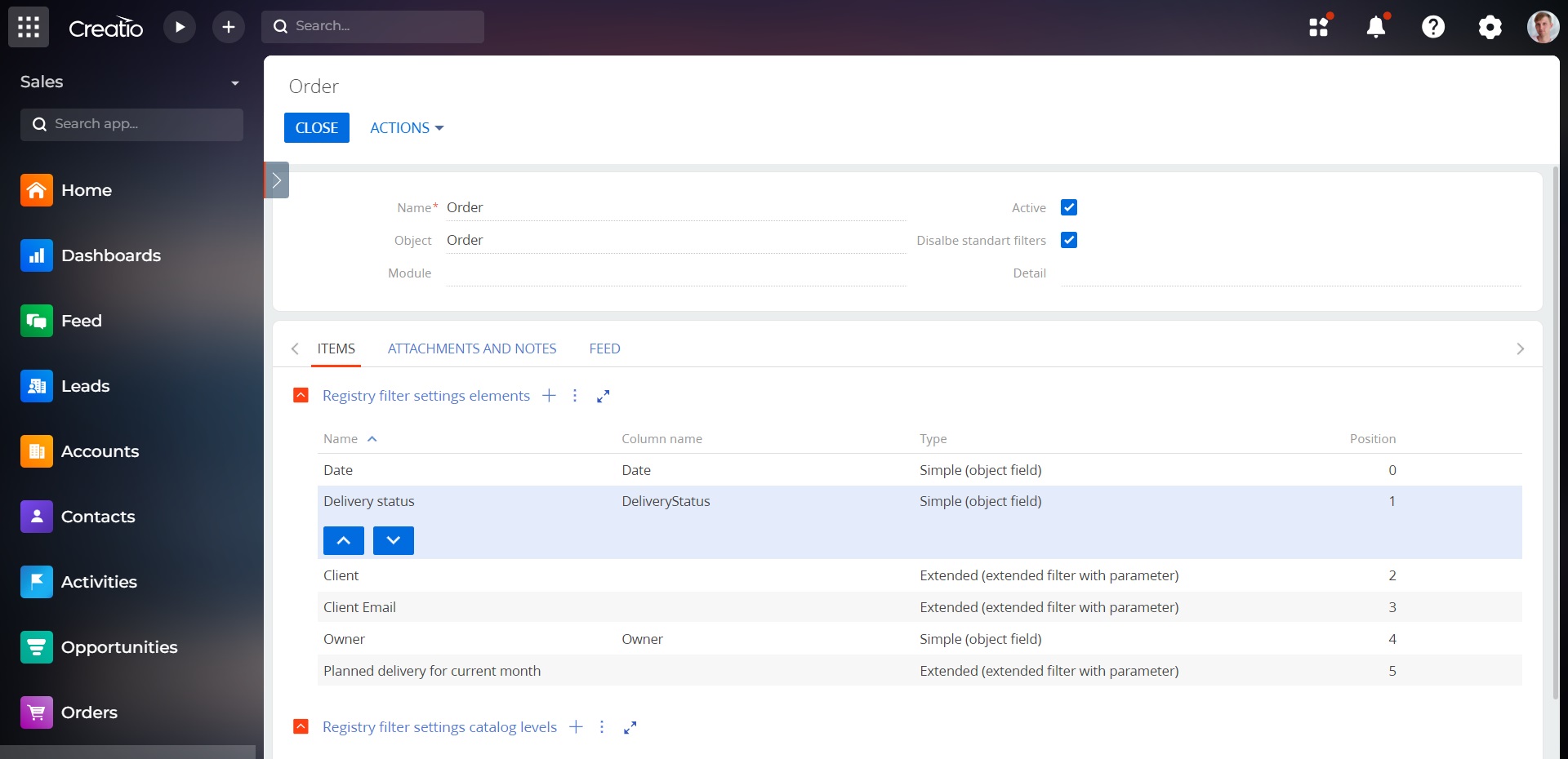 SalesUp Quick filters for Creatio | Creatio Marketplace