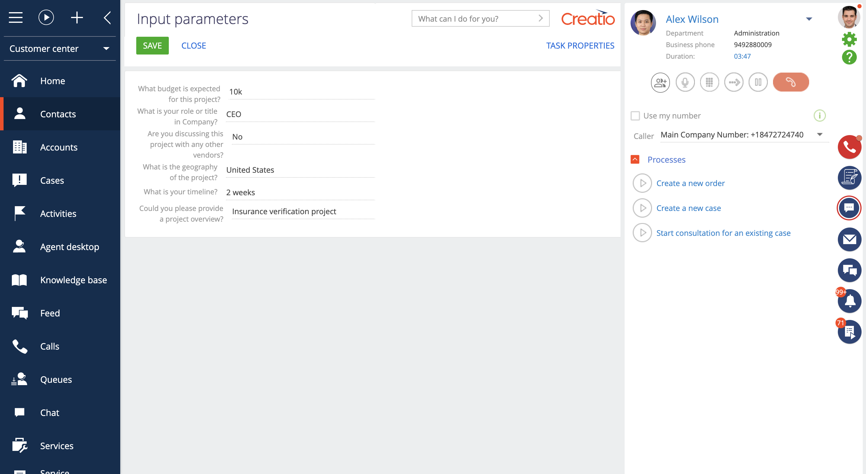 Call Scripts for Creatio | Creatio Marketplace