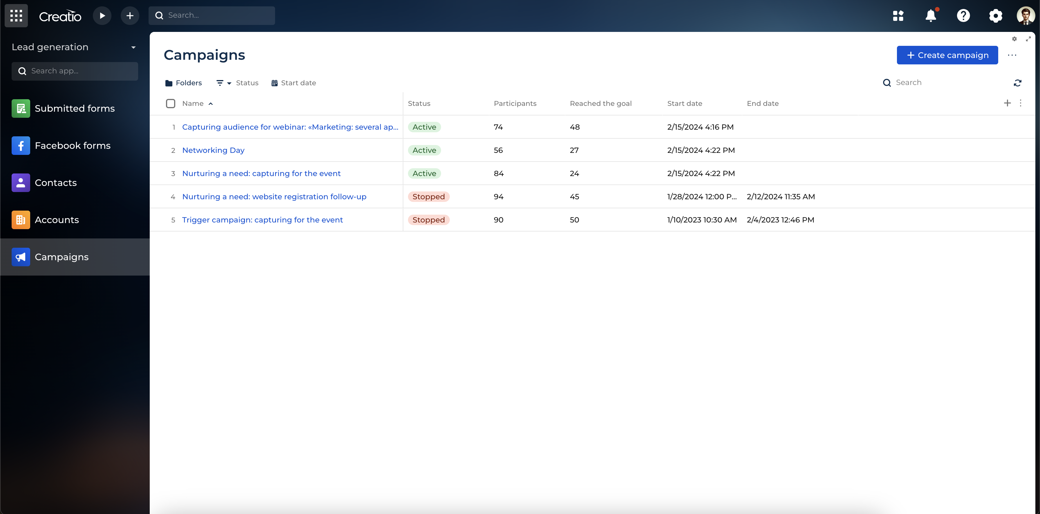 Lead Generation | Creatio Marketplace