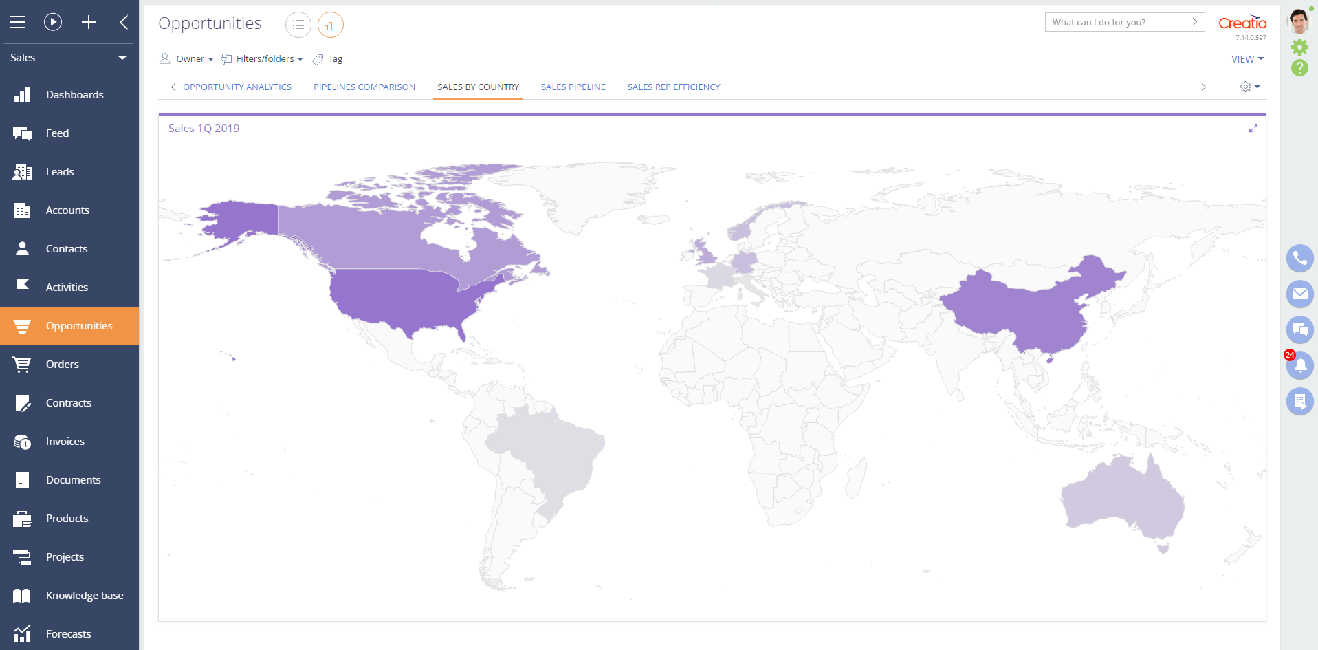 Map widget for Creatio | Creatio Marketplace