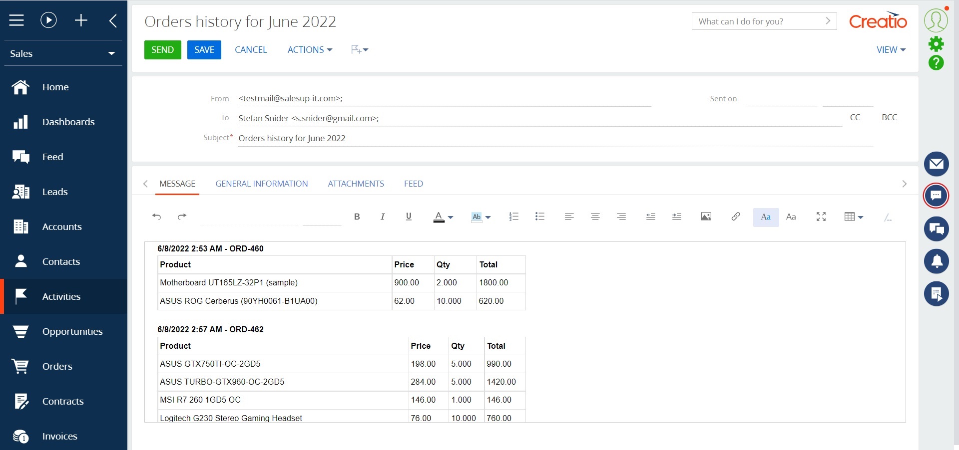 SalesUp Enhanced template macros for Creatio | Creatio Marketplace