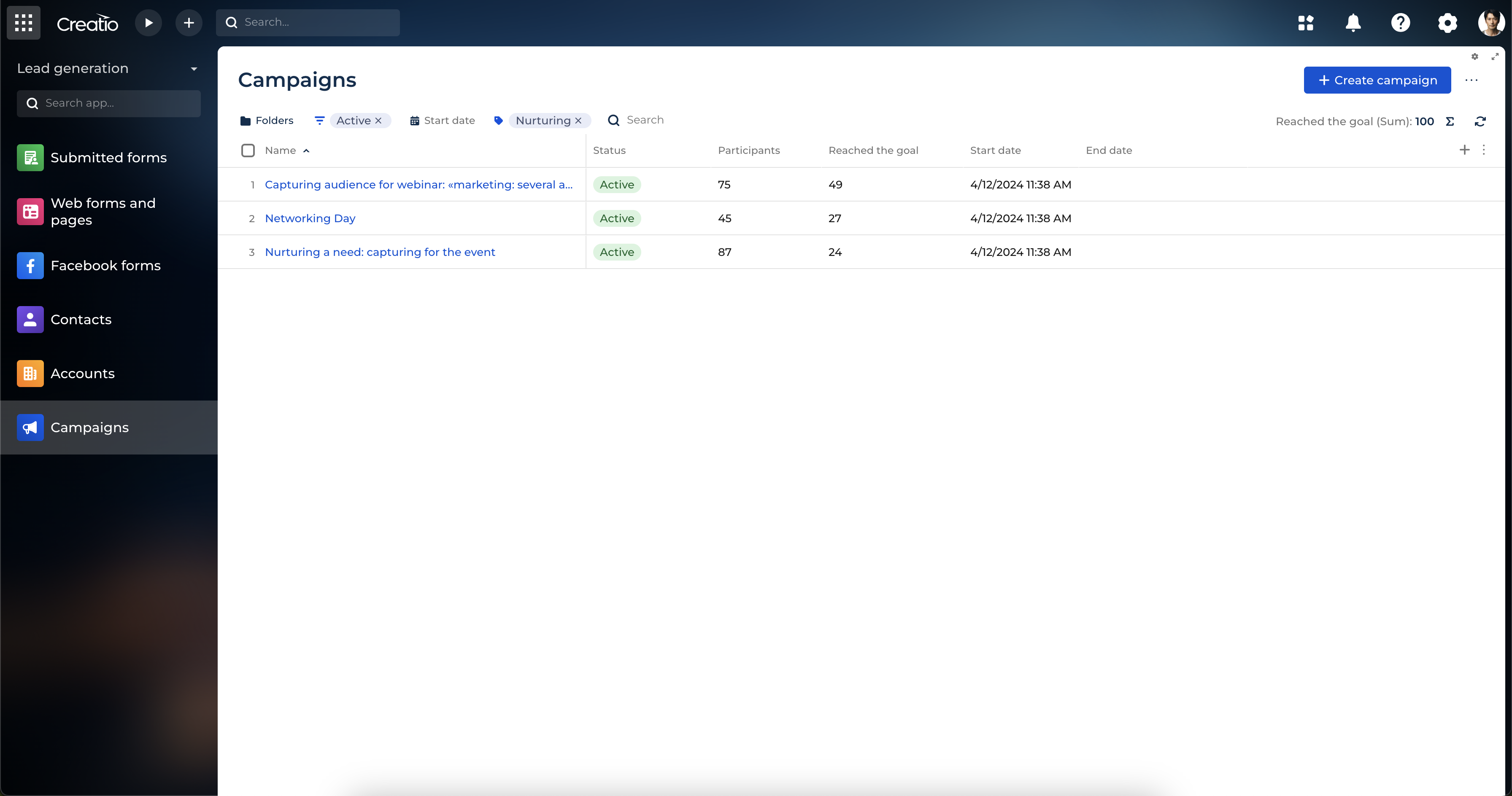 Lead Generation | Creatio Marketplace