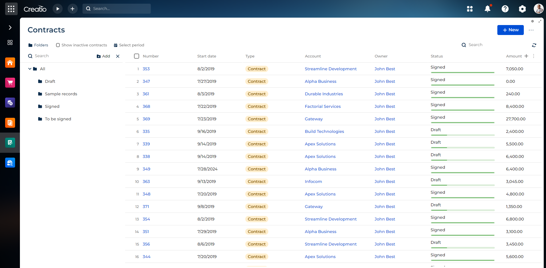 Order and Contract Management | Creatio Marketplace